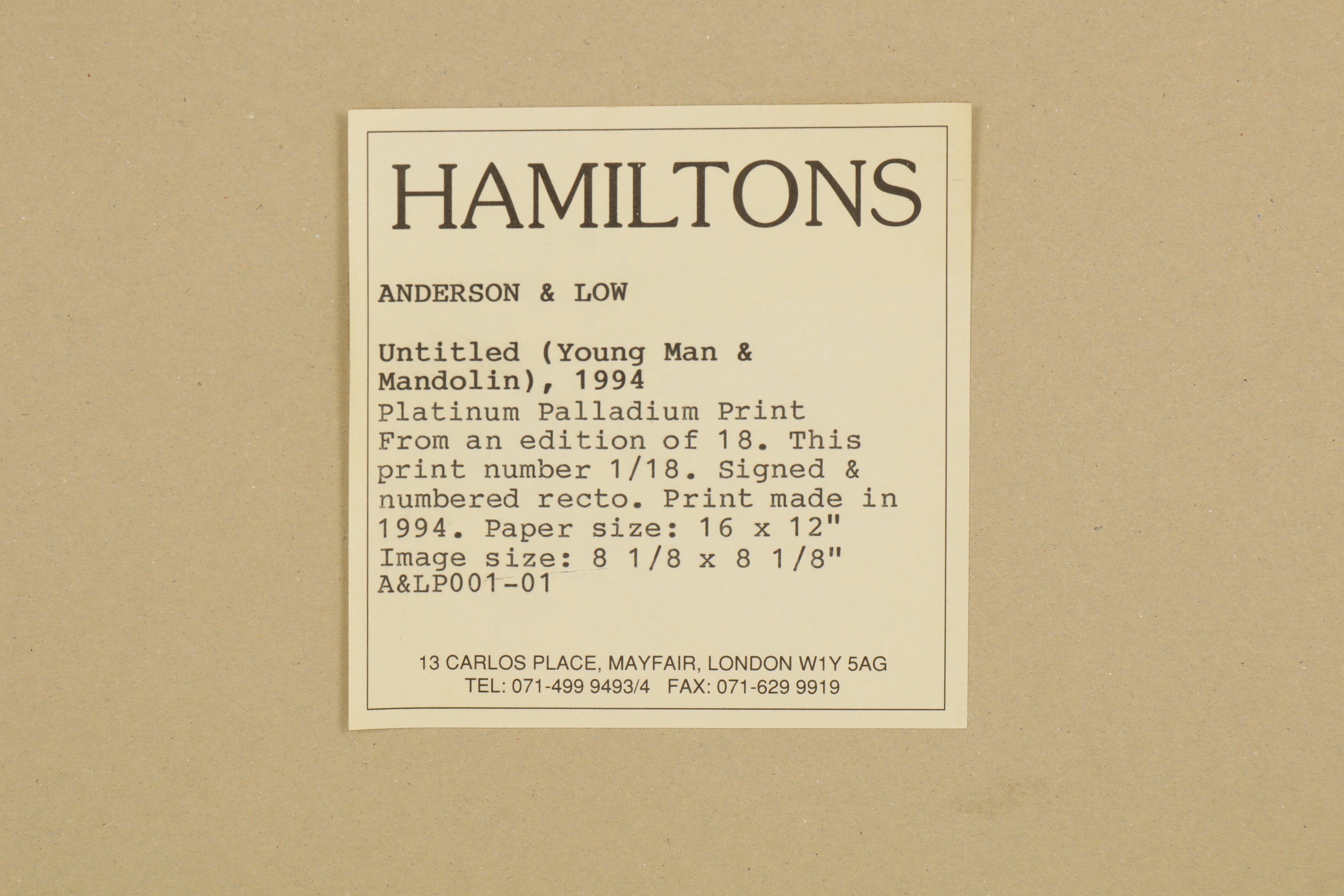 Lot 510 - ANDERSON & LOW (BRITISH)