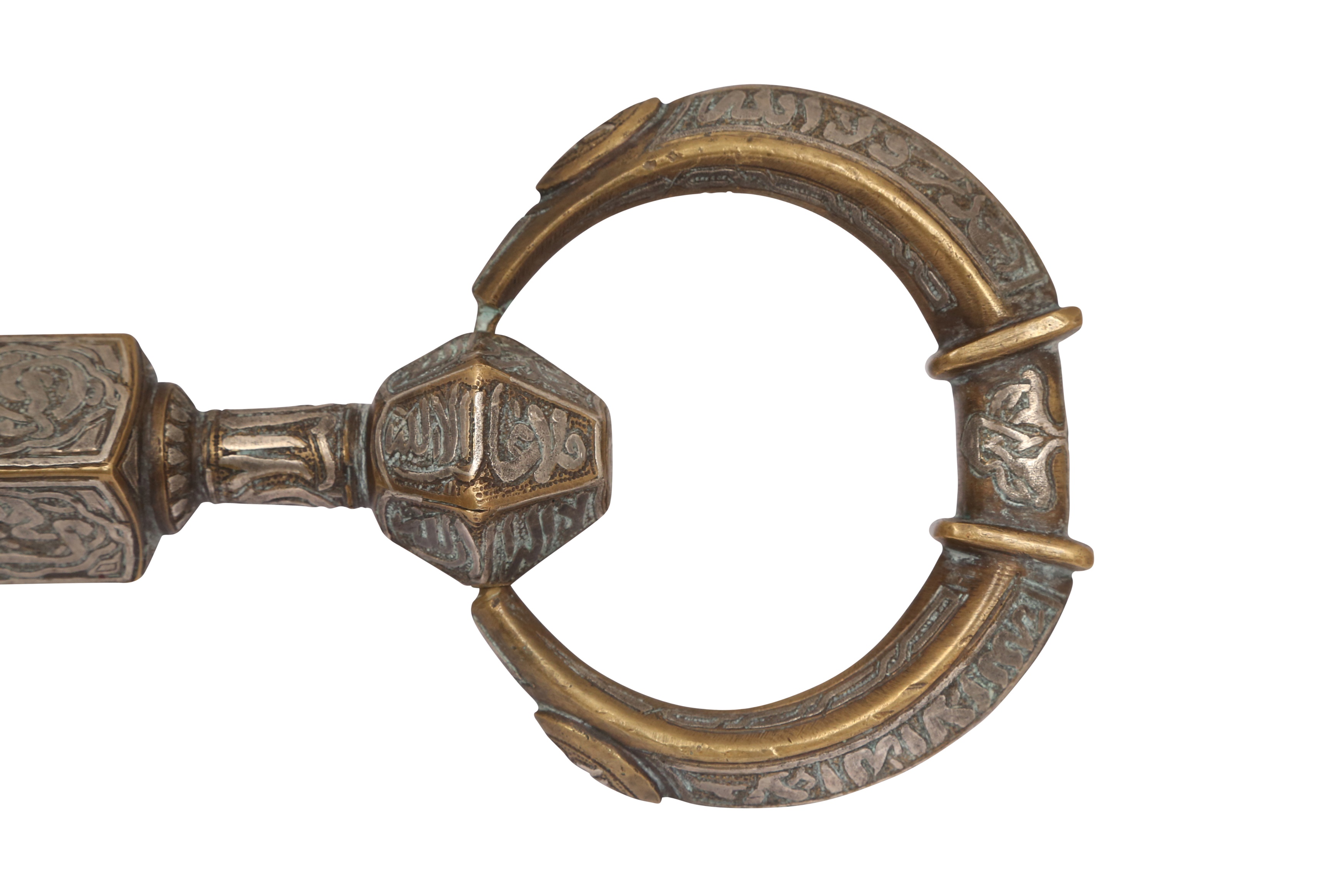 Lot 446 - A SILVER-INLAID BRASS REPLICA OF THE KAABA