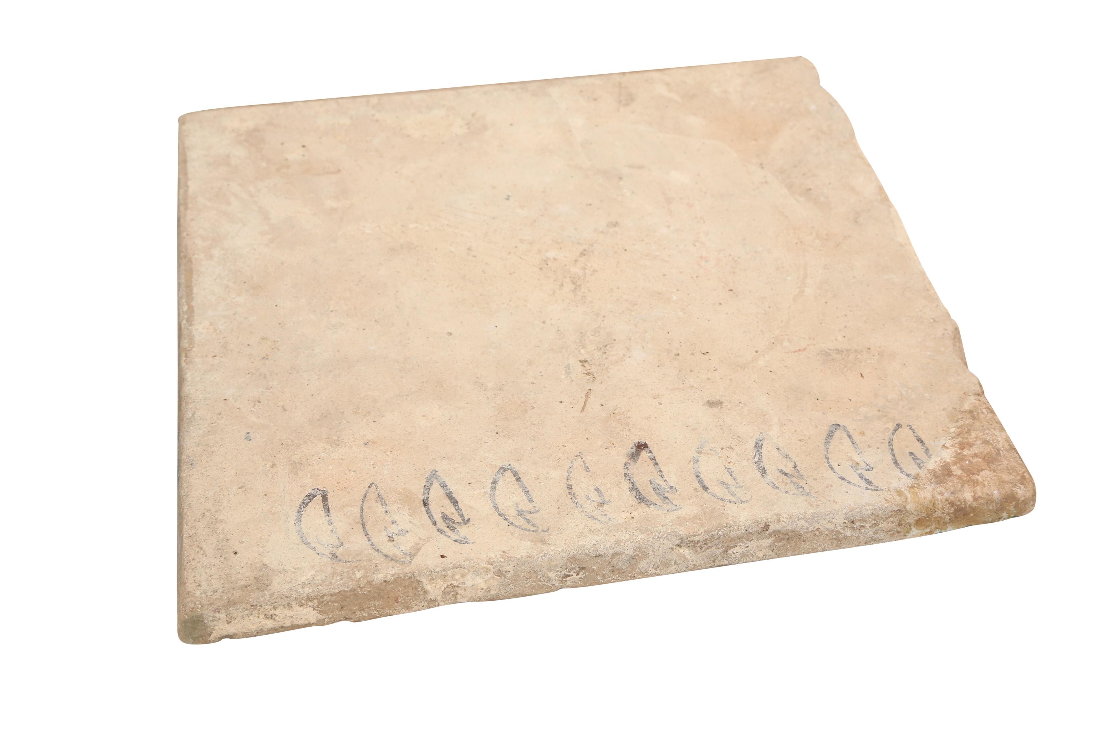 Lot 327 - FIVE DAMASCUS POTTERY TILES WITH LOTUS,