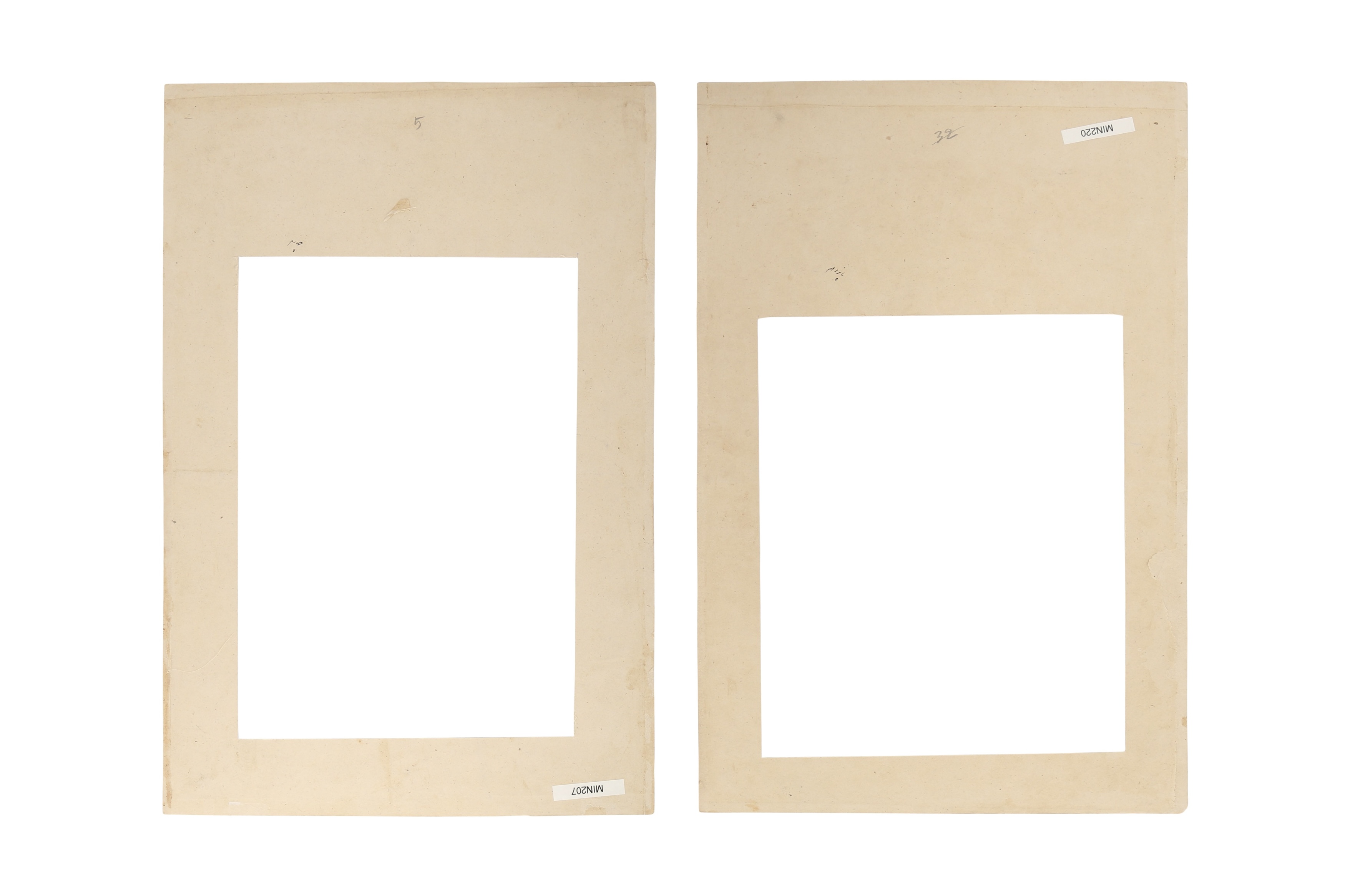 Lot 96 - FIVE DECORATED DÉCOUPAGE BORDERS FROM THE