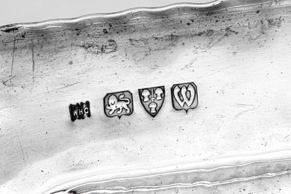 Lot 361 - A George VI sterling silver handmade tray,