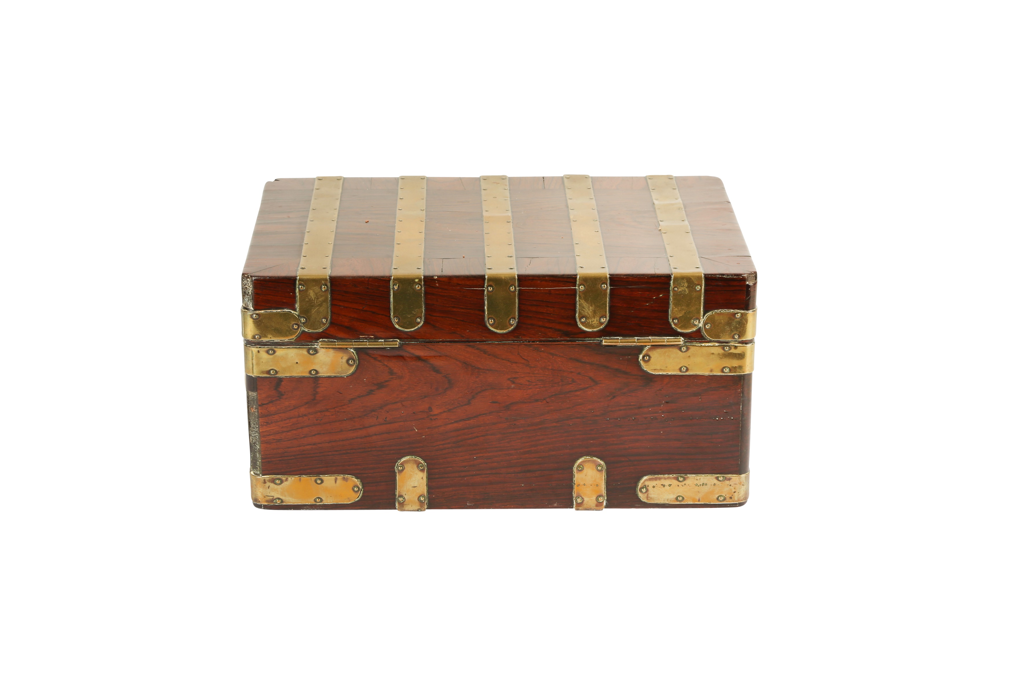 Lot 68 - AN ANGLO-INDIAN ROSEWOOD WRITING BOX, 19TH