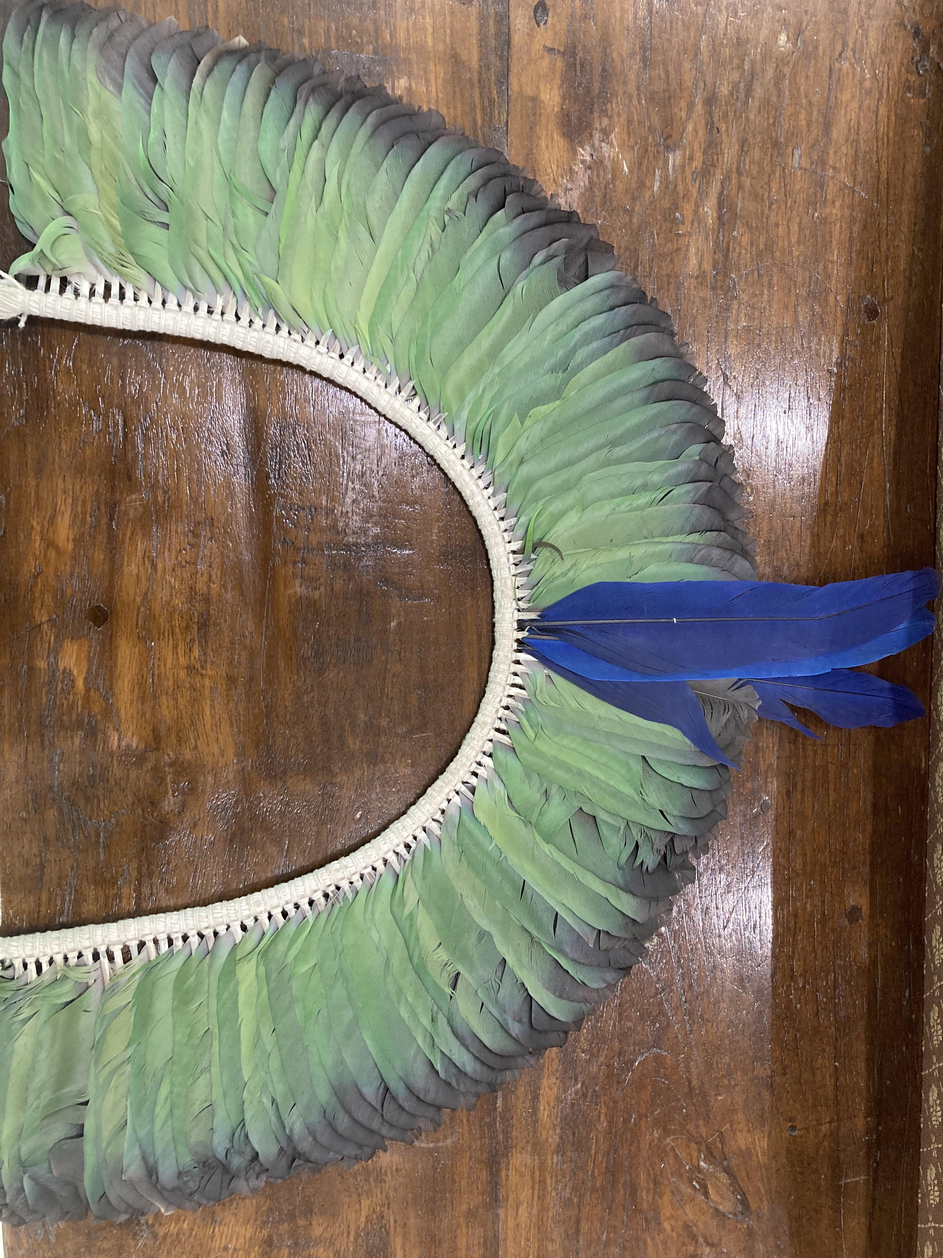 Lot 553 - A 20TH CENTURY BRAZILIAN TRIBAL FEATHER