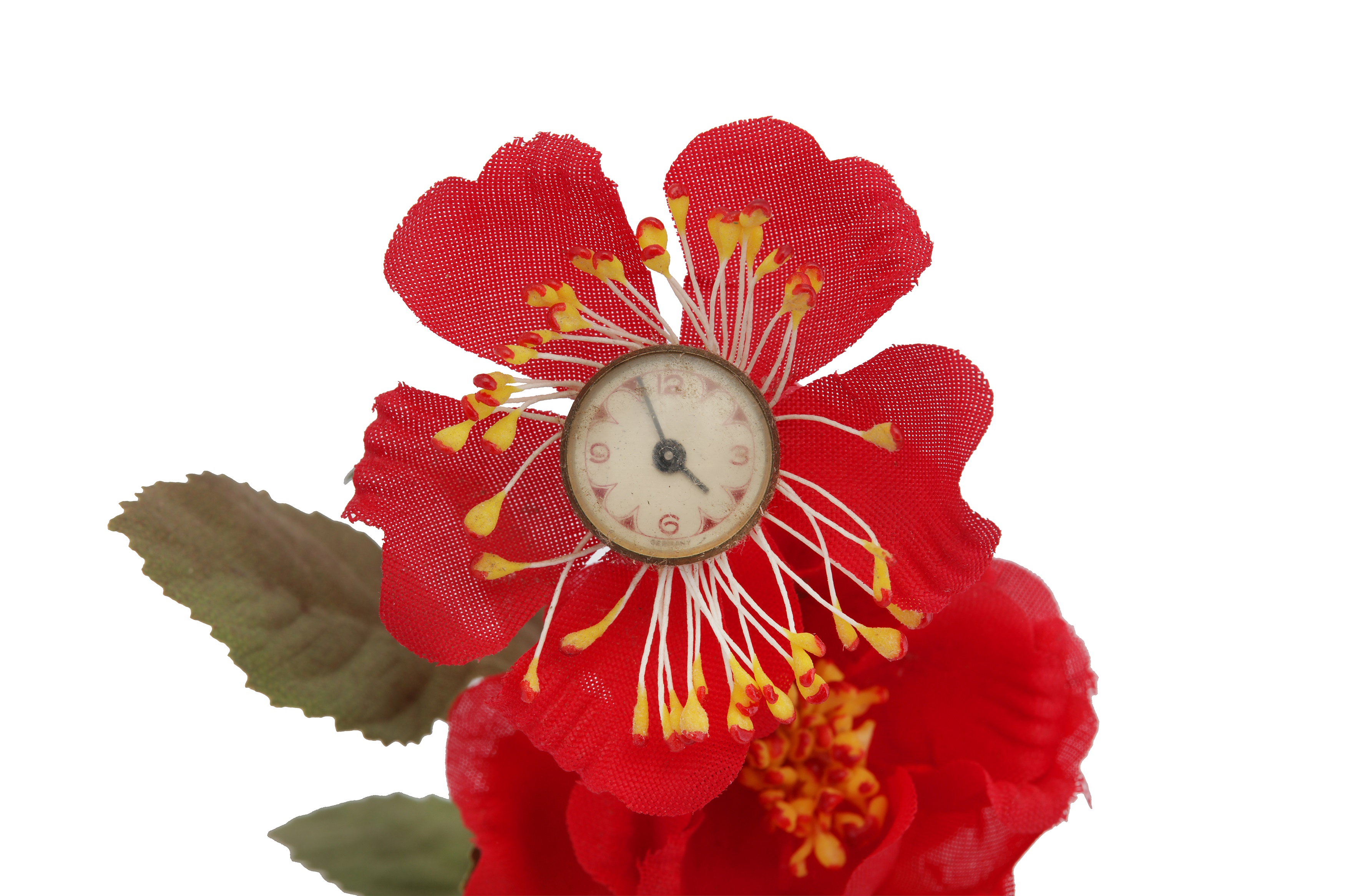 Lot 306 - A FLOWER WATCH.