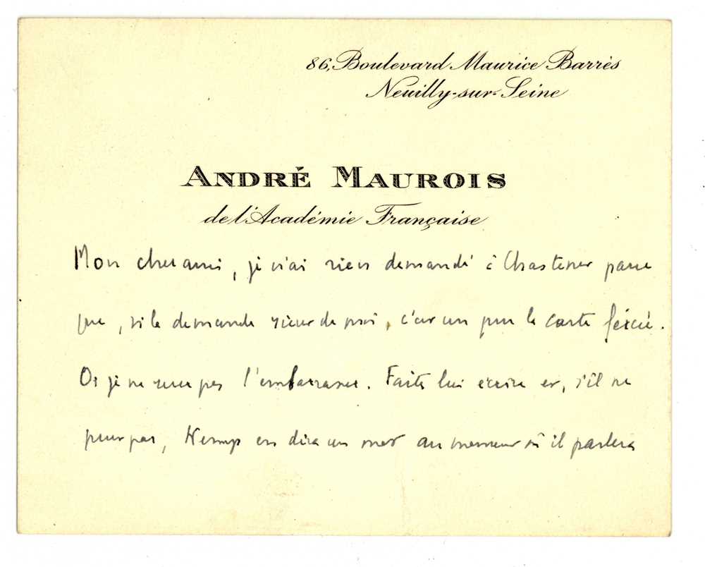 Lot 149 - Maurois (Andre')