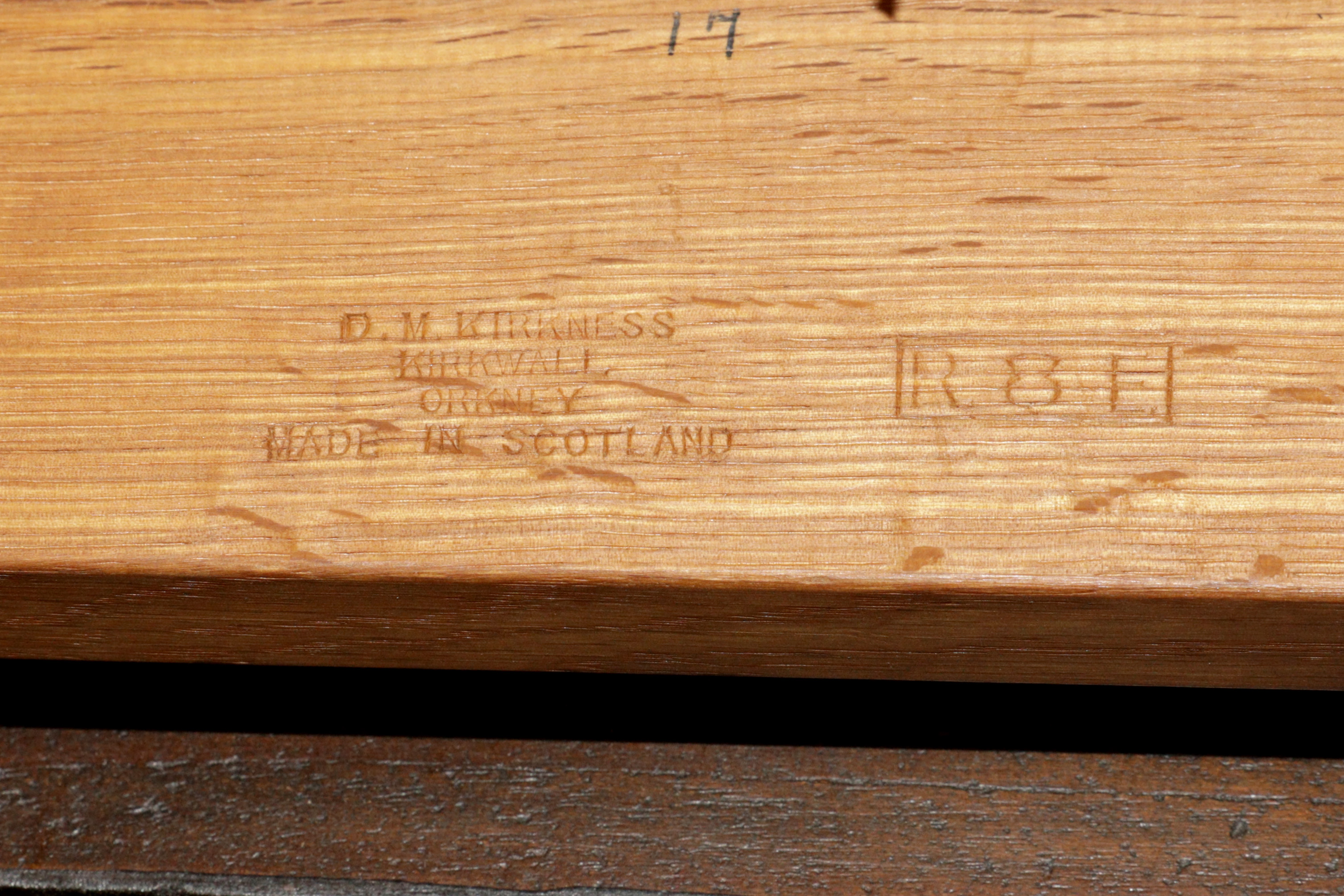 Lot 30 - A HOODED ORKNEY OAK CHAIR, BY REYNOLD EUNSON