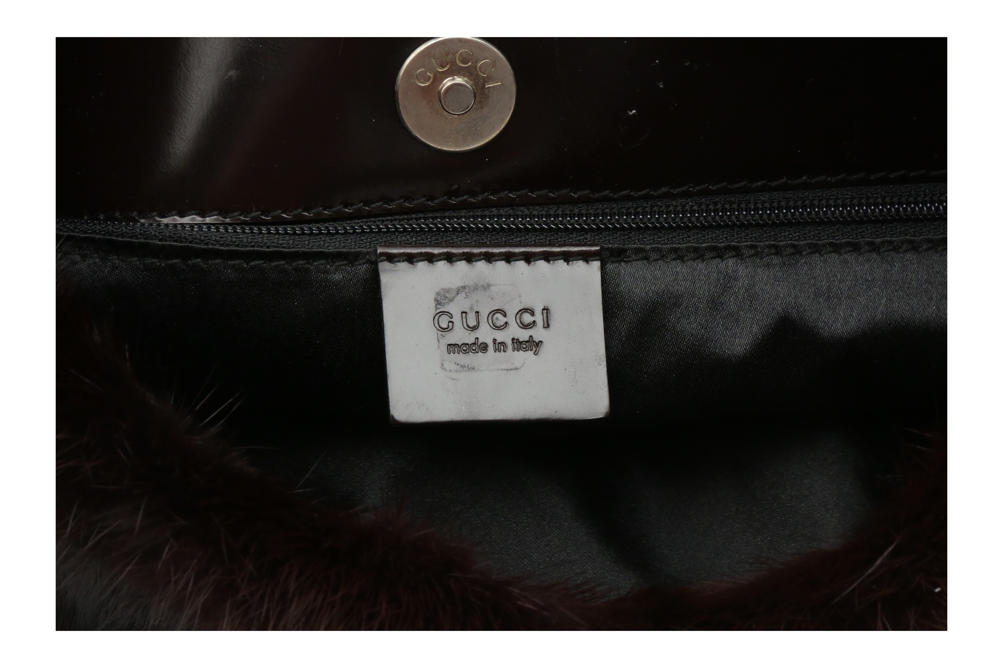 Lot 73 - Gucci Burgundy Mink Shoulder Bag