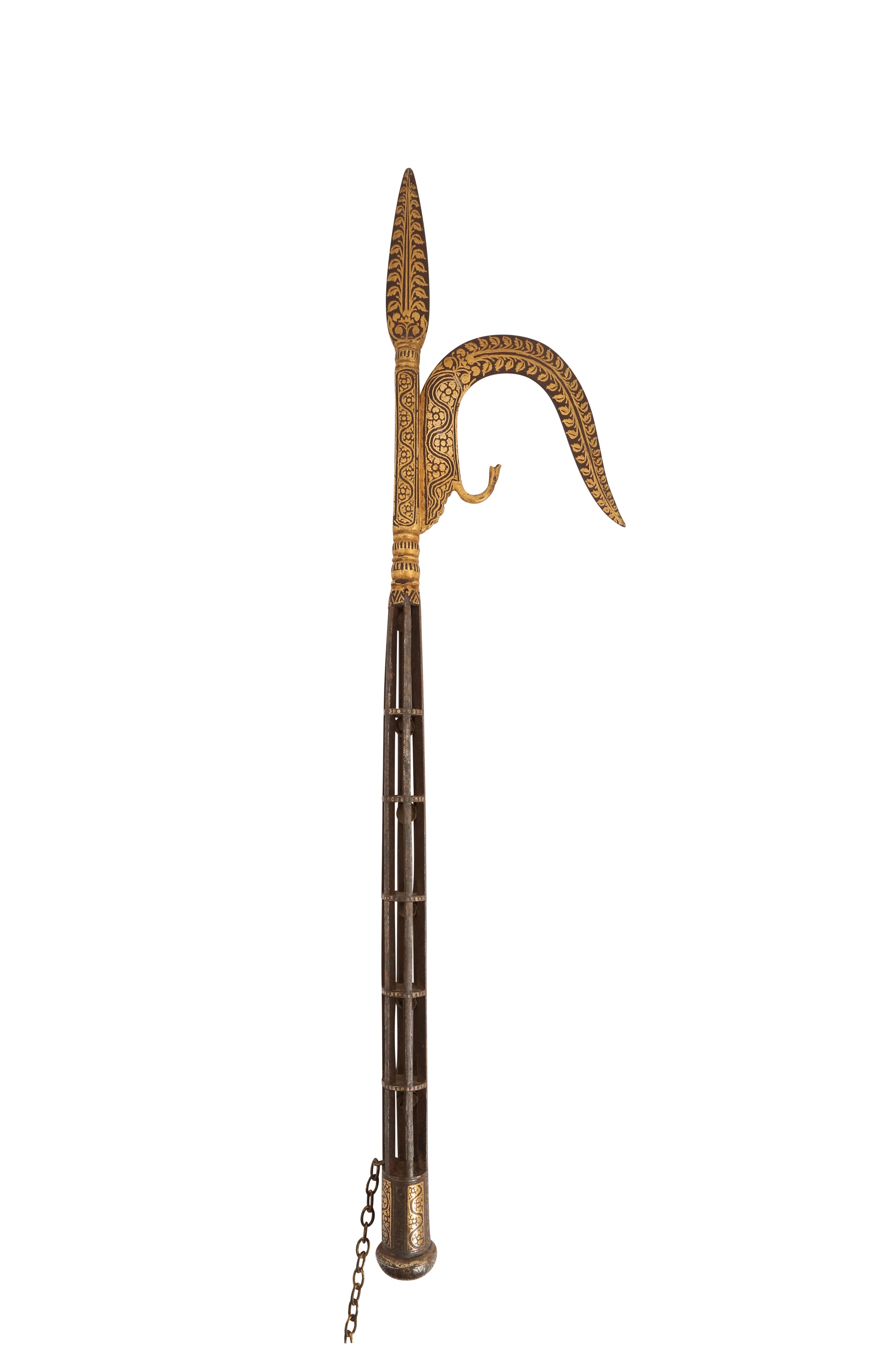 Lot 531 - A SILVER AND GOLD-DAMASCENED STEEL ELEPHANT