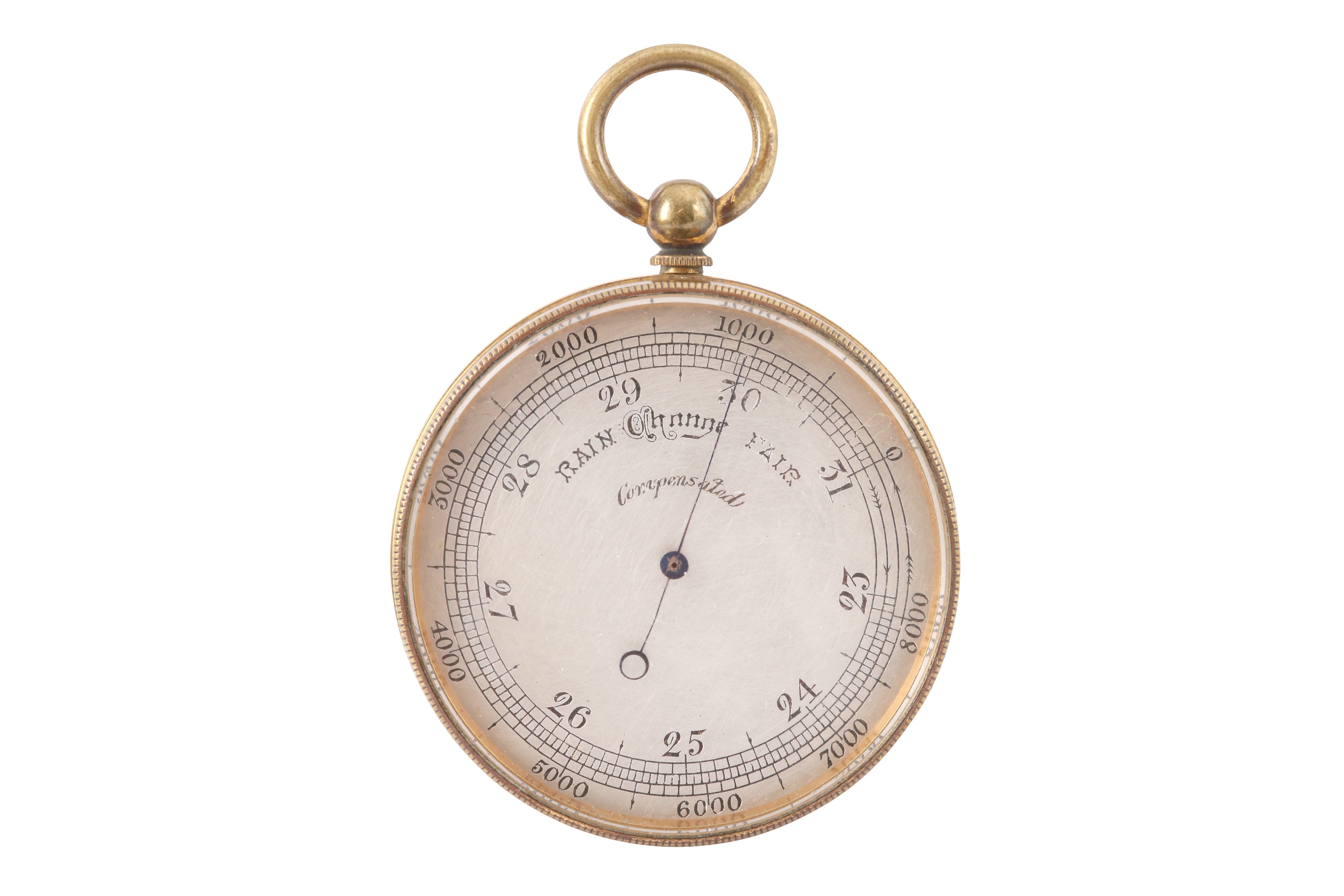Lot 345 - A BRITISH MINIATURE BAROMETER AND ALTIMETER,