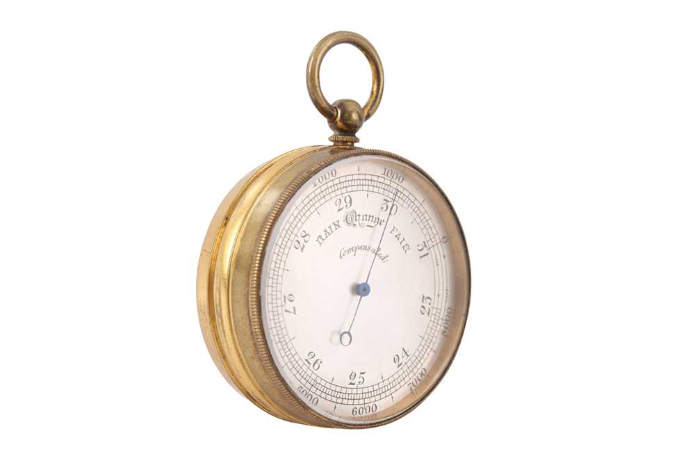 Lot 345 - A BRITISH MINIATURE BAROMETER AND ALTIMETER,