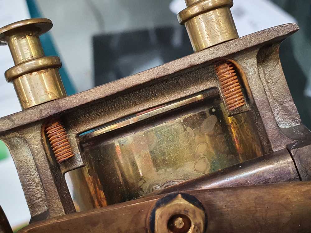 Lot 154 - A BRASS SCRATCH BUILT MODEL OF A BIRMINGHAM