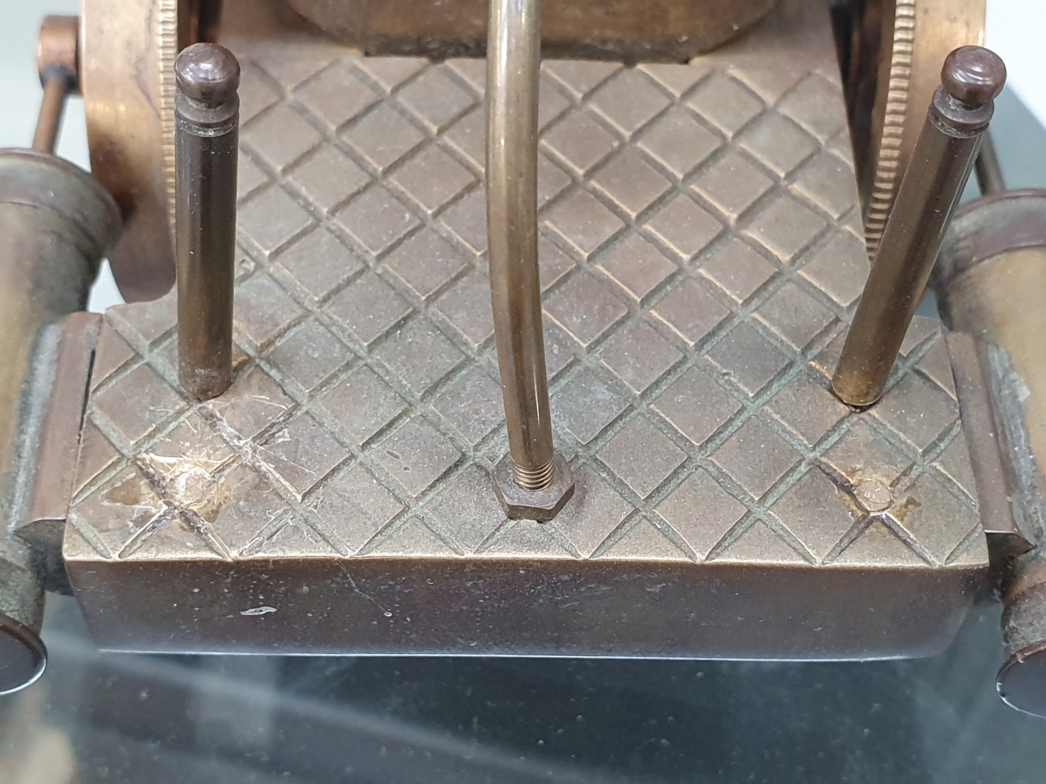 Lot 154 - A BRASS SCRATCH BUILT MODEL OF A BIRMINGHAM