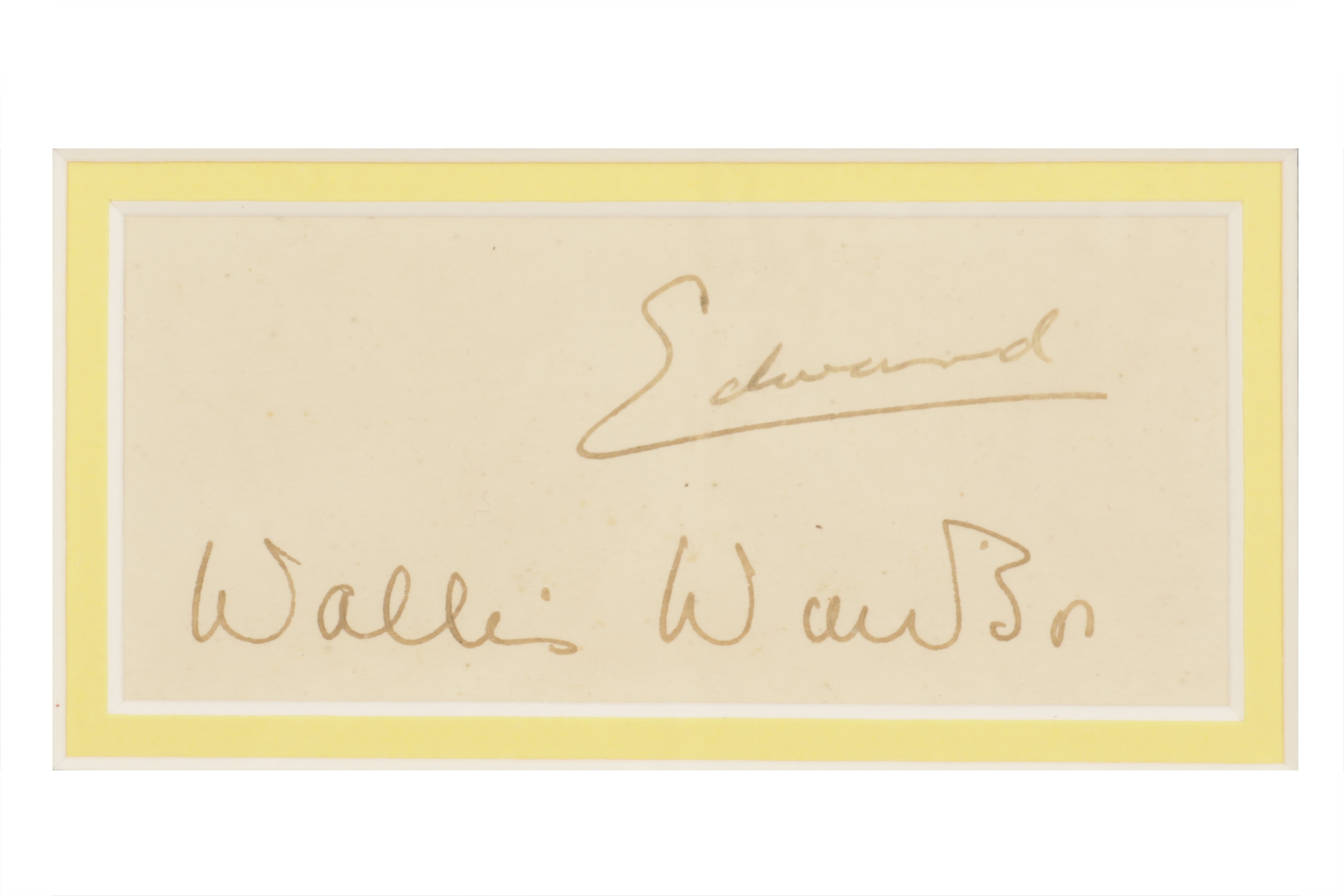 Lot 48 - SIGNATURES BY EDWARD AND WALLIS, DUKE AND