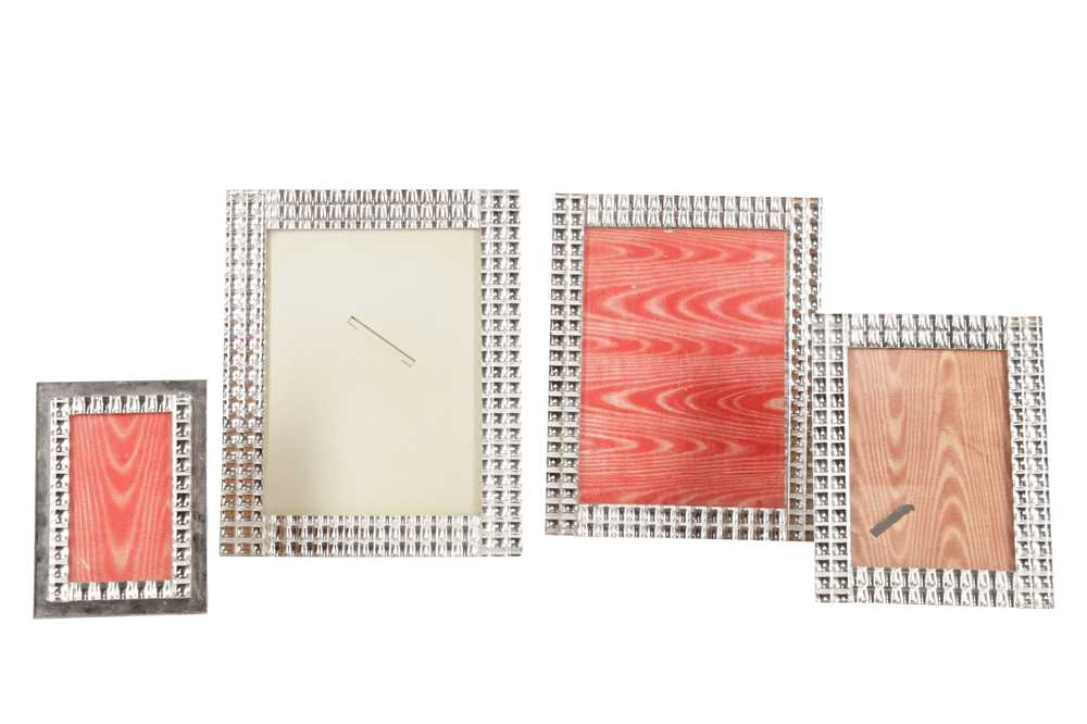 Lot 315 - FOUR FRENCH GLASS PHOTOGRAPH FRAMES,