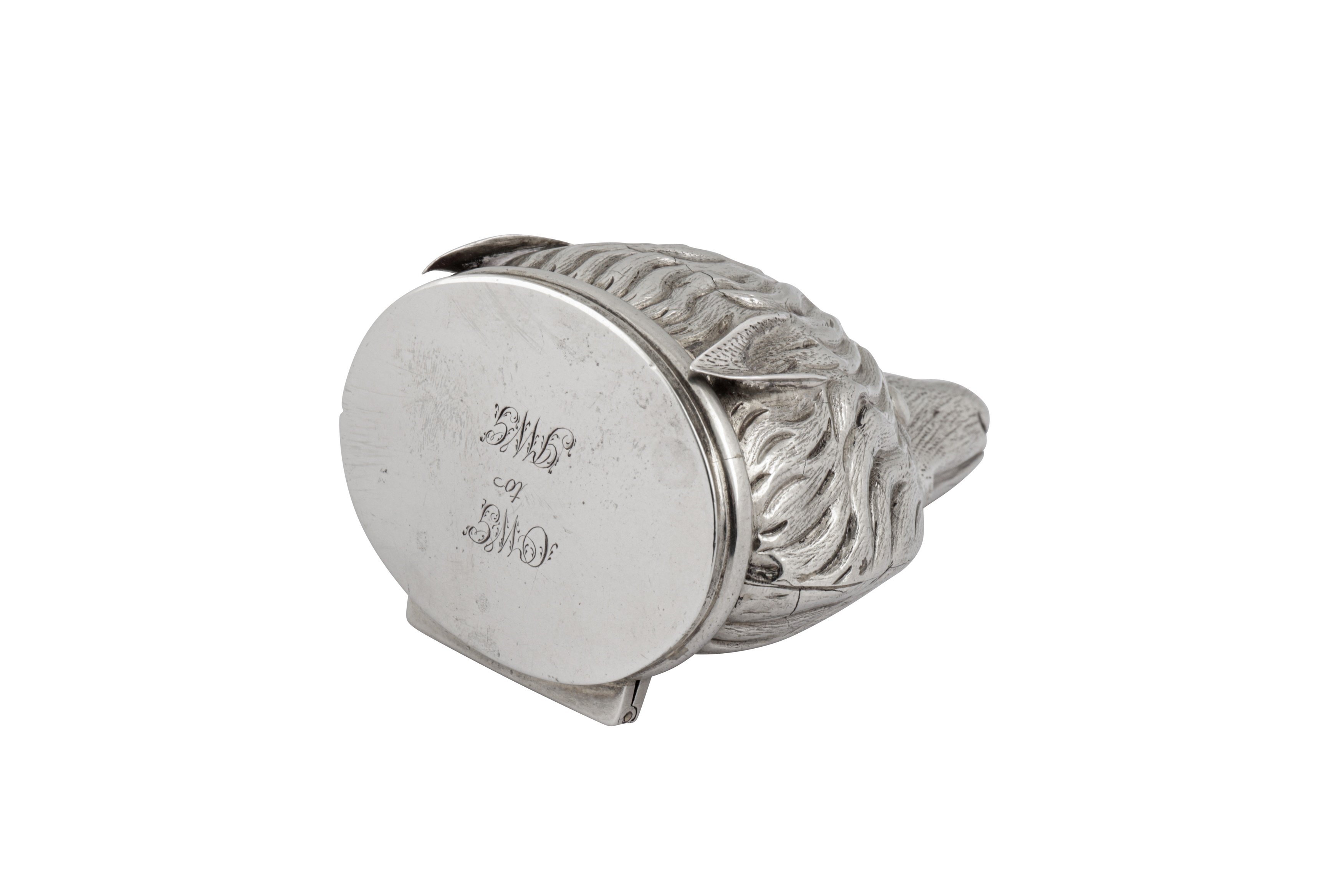 Lot 10 - A William IV silver novelty snuff box,
