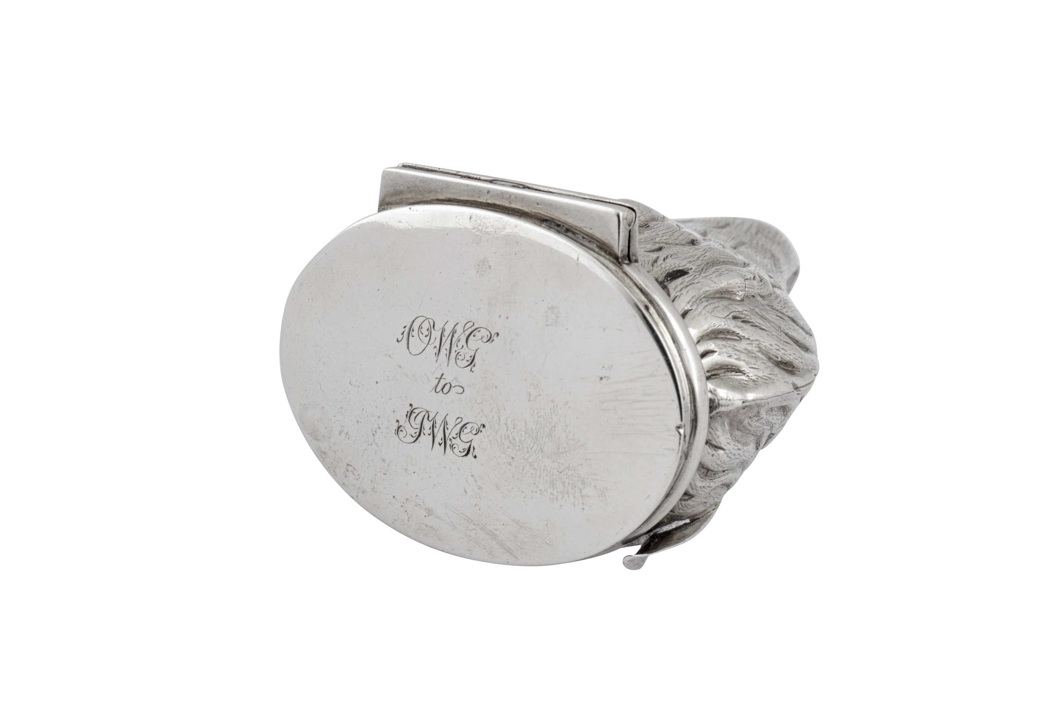 Lot 10 - A William IV silver novelty snuff box,