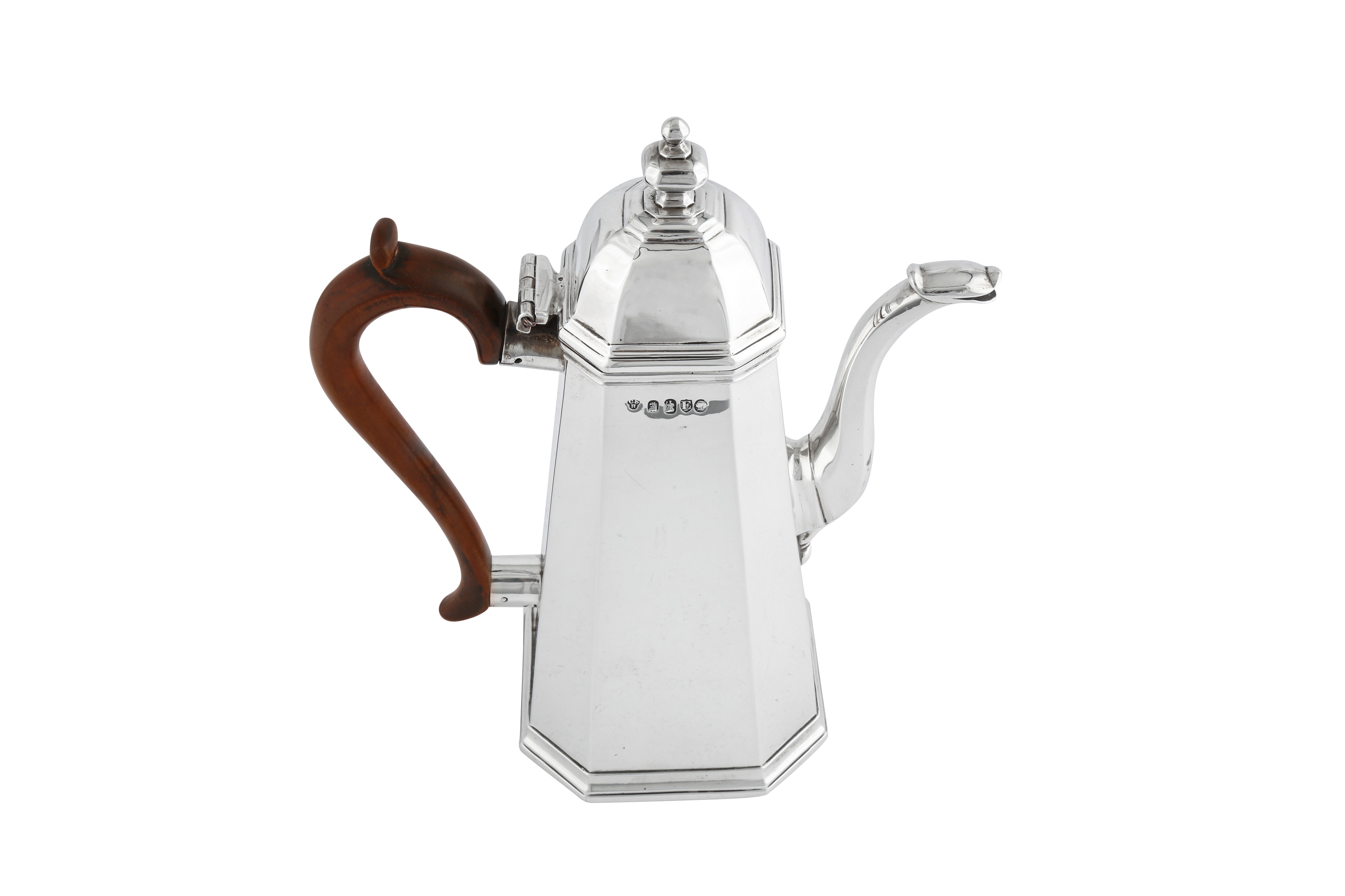 Lot 514 - A Victorian Britannia standard silver coffee