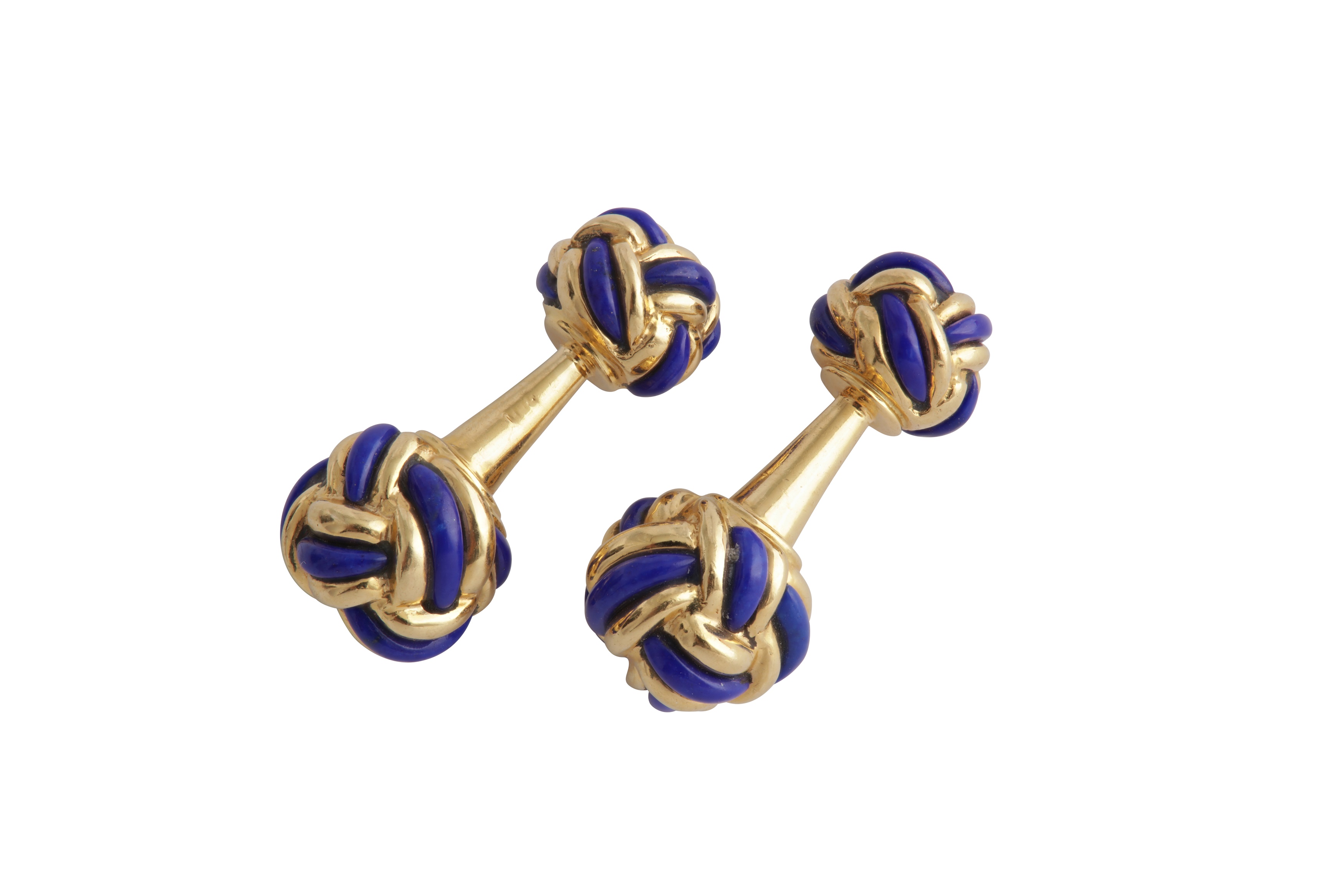 Lot 207 - A pair of enamel cufflinks