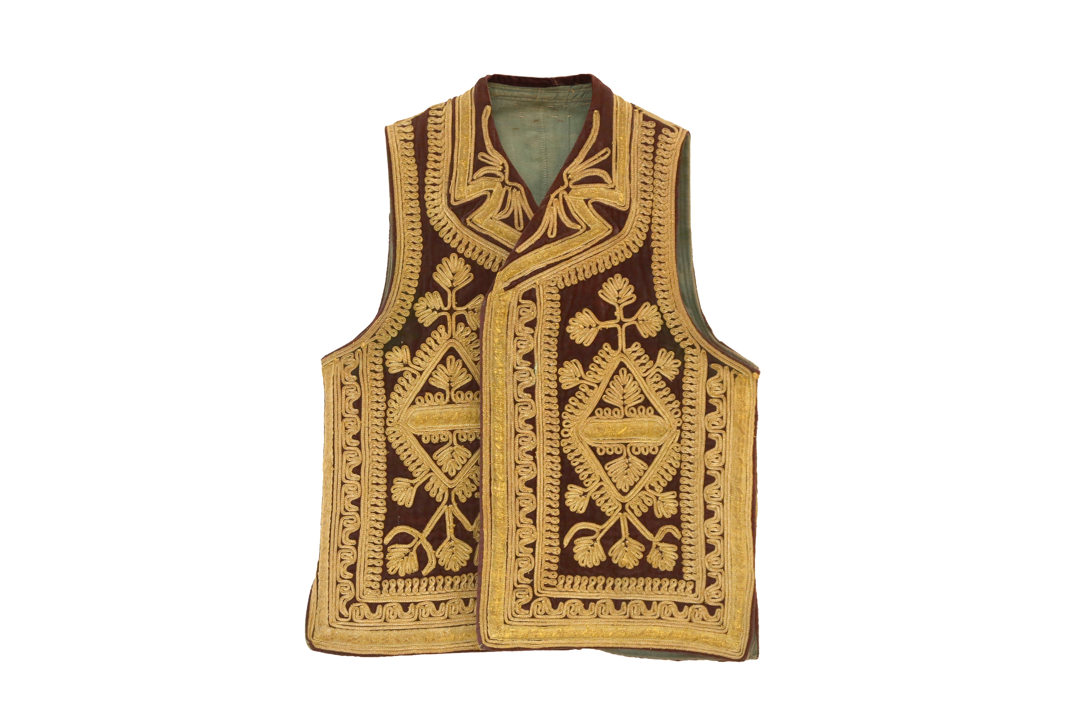 Lot 680 - AN EMBROIDERED WAISTCOAT