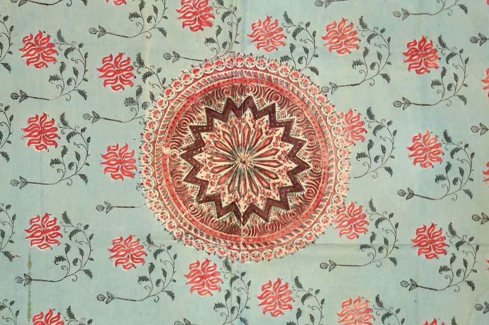 Lot 534 - AN INDIAN CHINTZ COTTON HANGING