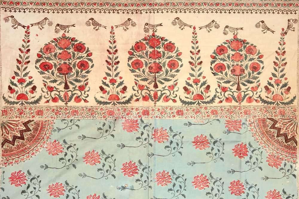Lot 534 - AN INDIAN CHINTZ COTTON HANGING