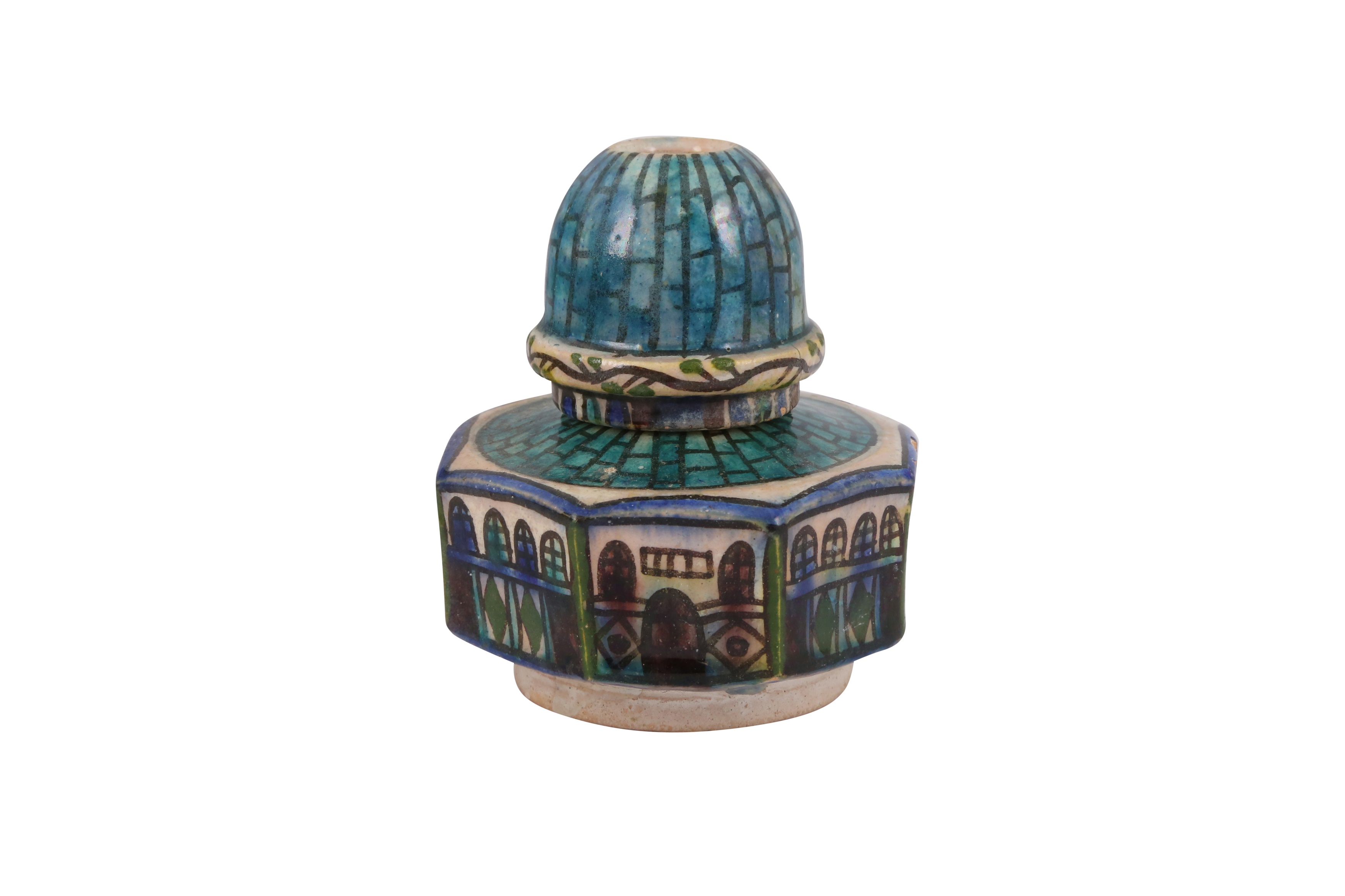 Lot 766 - TWO PALESTINIAN POTTERY VASES AND A