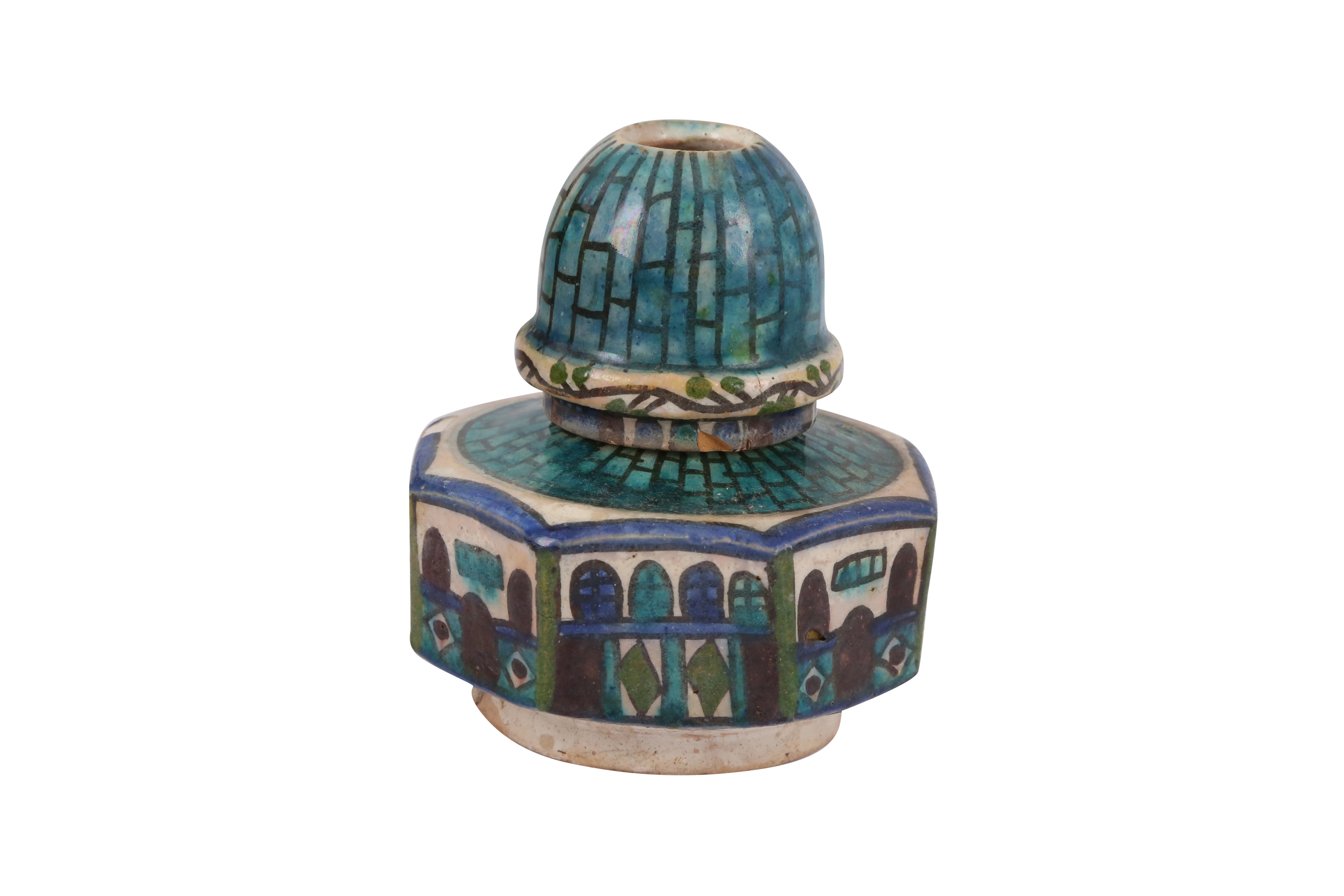 Lot 766 - TWO PALESTINIAN POTTERY VASES AND A