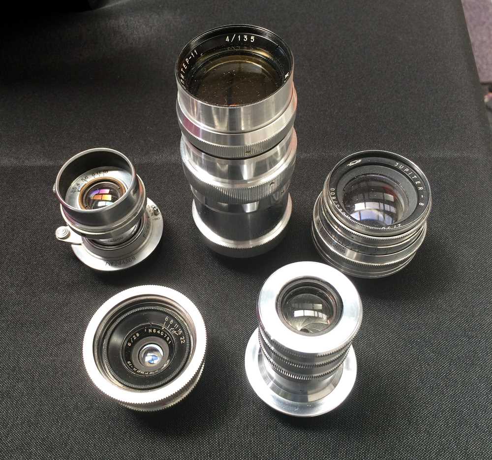 Lot 445 - A FED 100mm Portrait Lens & Other L39 Mount