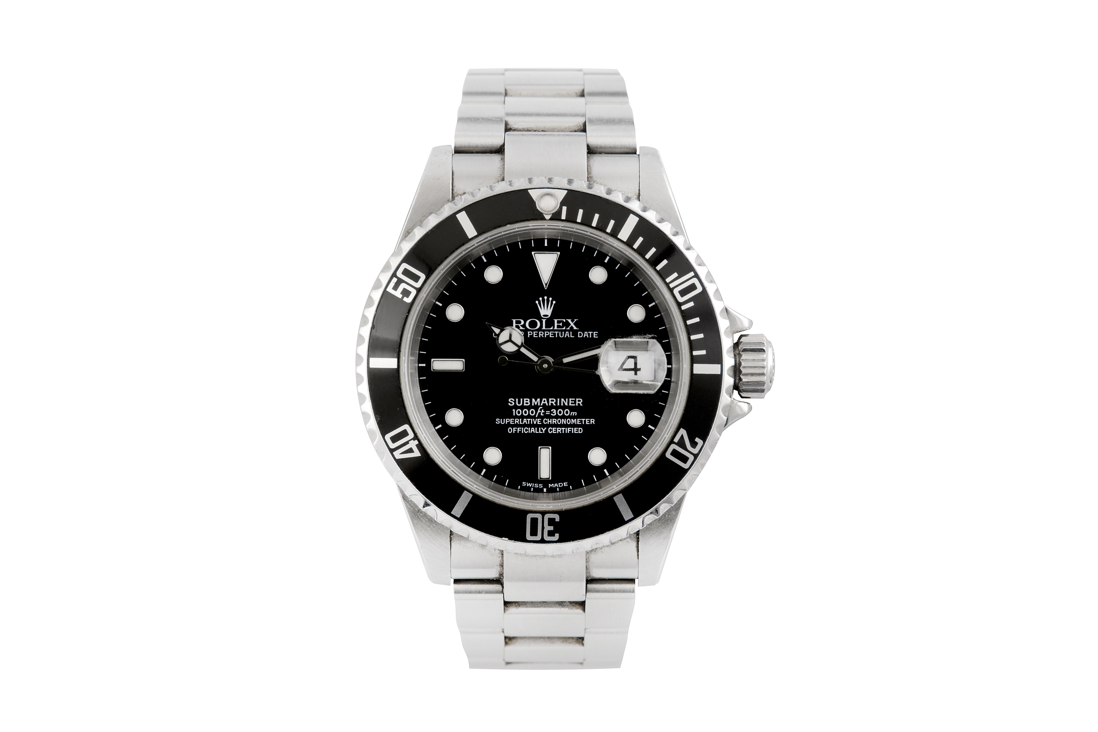 Lot 2 - A ROLEX SUBMARINER MEN'S STAINLESS STEEL