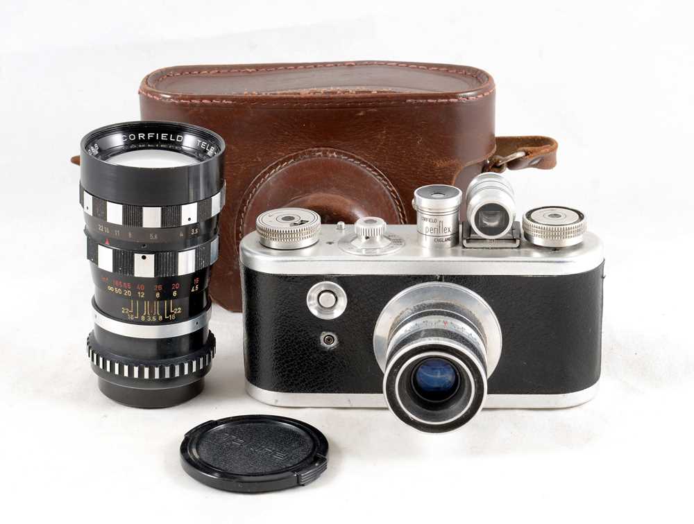 Lot 428 - Chrome Corfield Periflex I with 50mm & 135mm