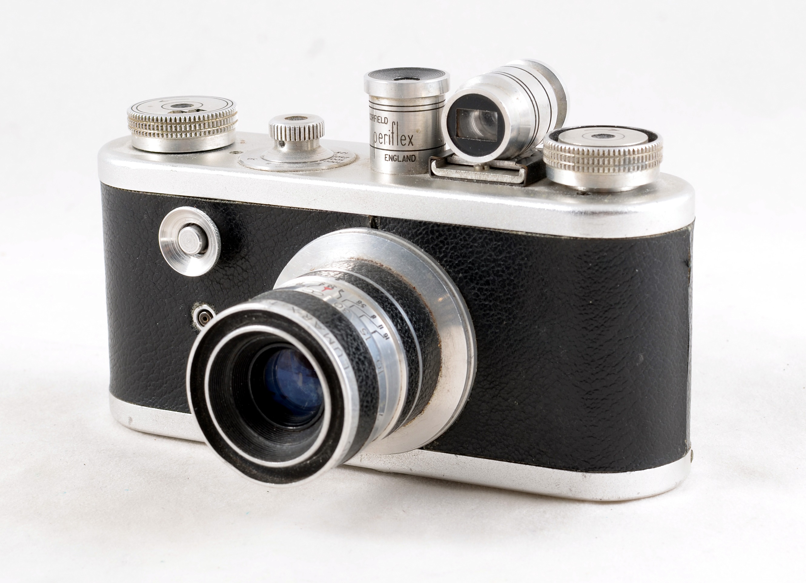 Lot 428 - Chrome Corfield Periflex I with 50mm & 135mm