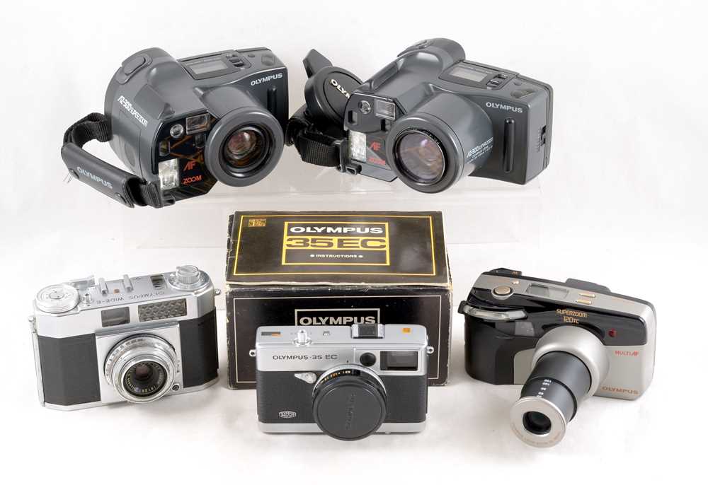Lot 120 - Group of Olympus Compact Cameras.