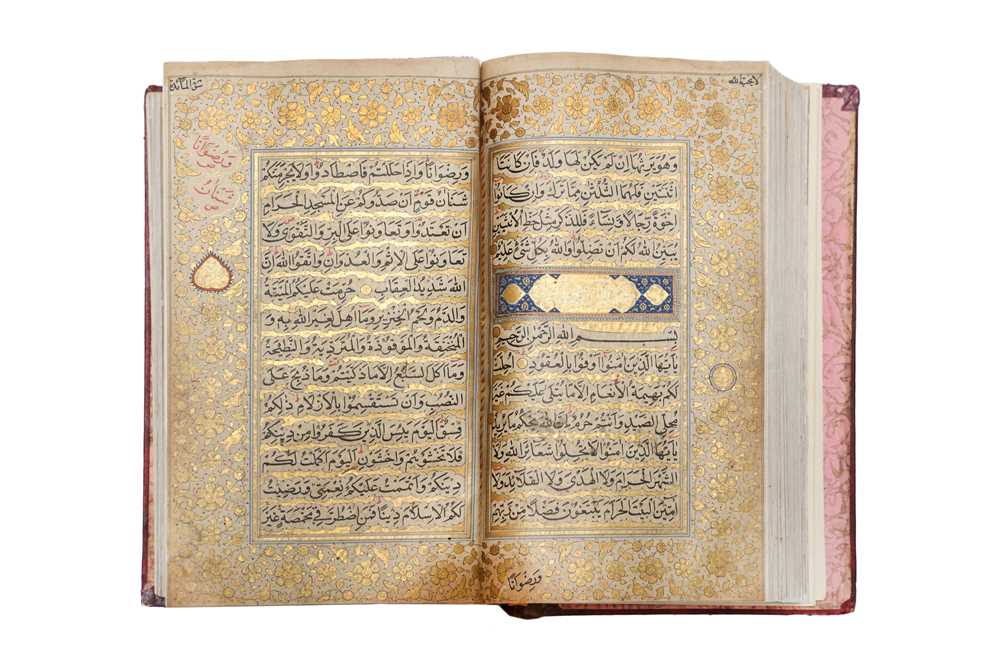 Lot 400 - A FINE MUGHAL INDIAN QUR’AN