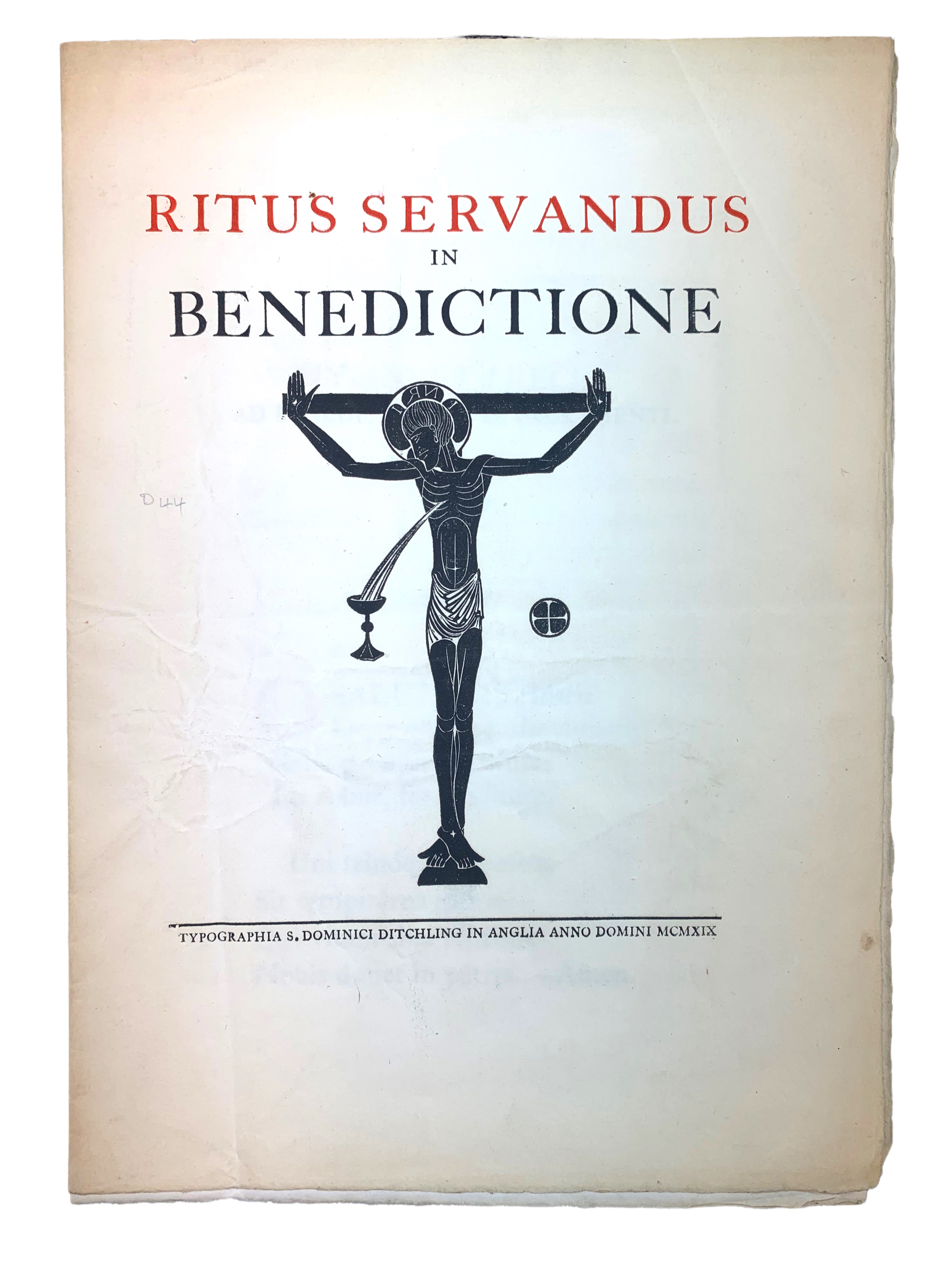Lot 103 - Gill (Eric) Ritus Servandus in Benedictione