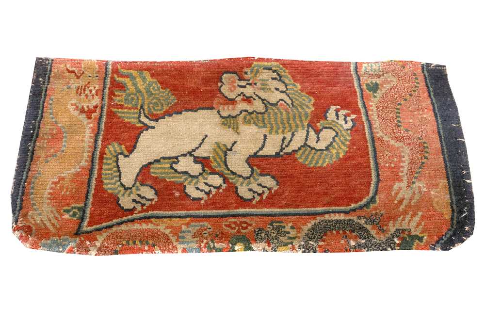 Lot 45 - AN ANTIQUE TIBETAN FRAGMENT