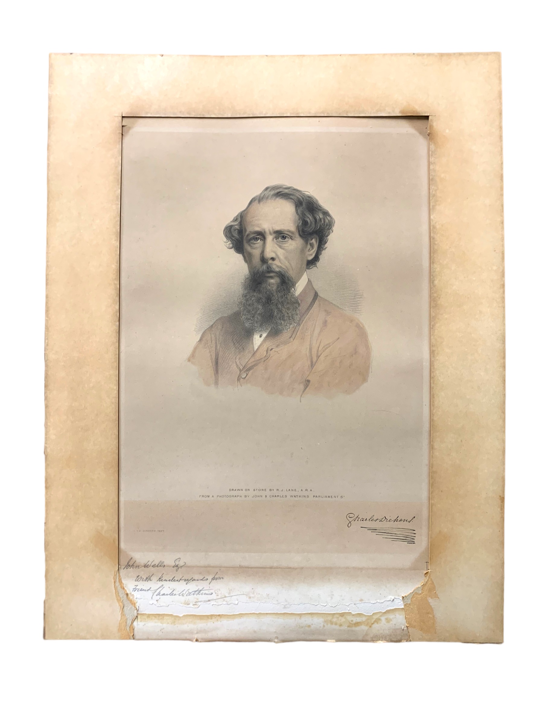 Lot 407 - Lane (Richard James, lith.) Charles Dickens