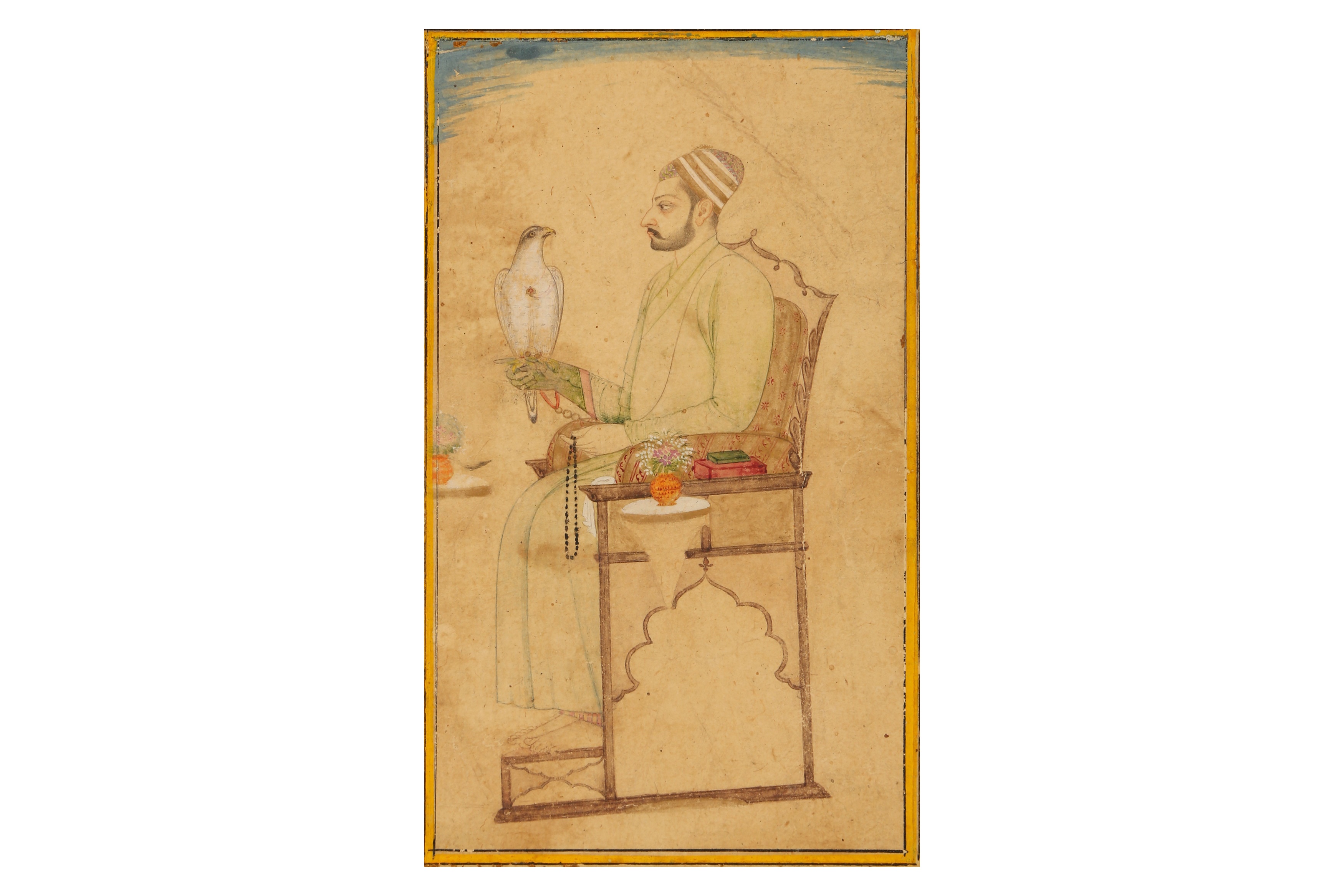 Lot 320 - A SEATED PORTRAIT OF MUHAMMAD ADIL SHAH,