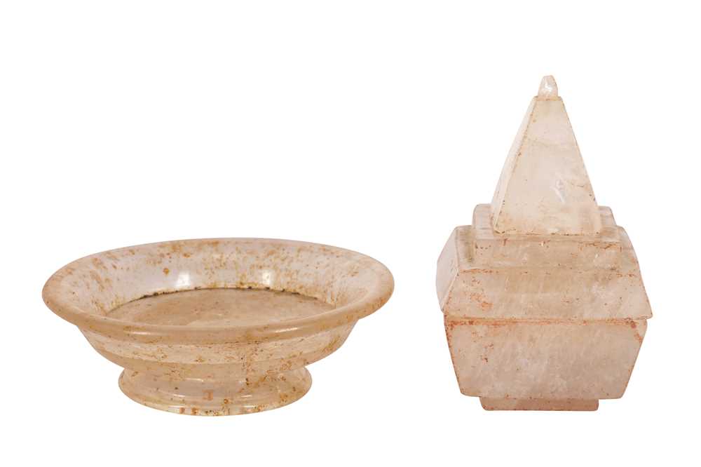 Lot 253 - TWO EASTERN ROCK CRYSTAL ITEMS