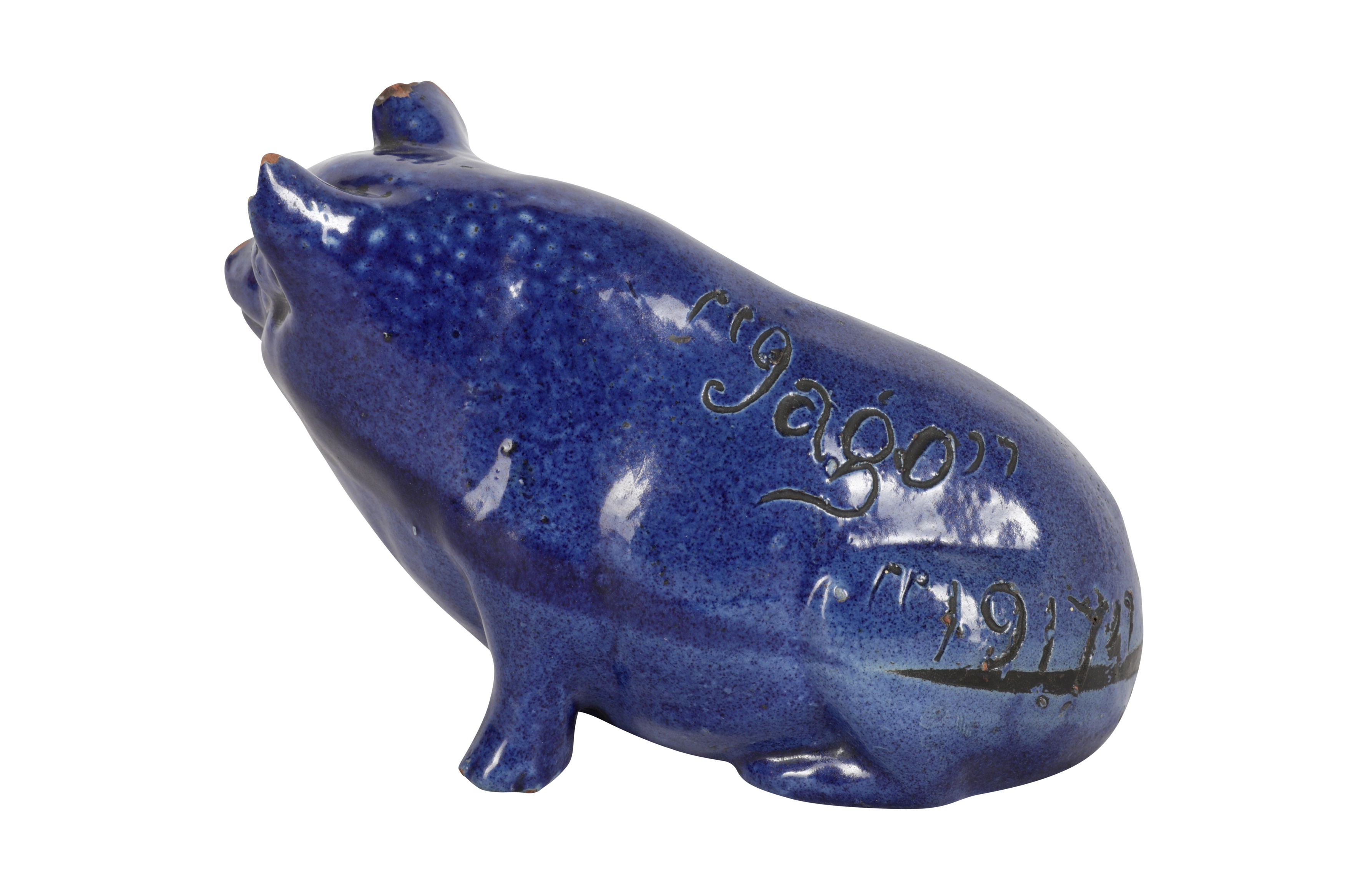 Lot 110 - AN ARTS & CRAFTS EWENNY POTTERY PIG