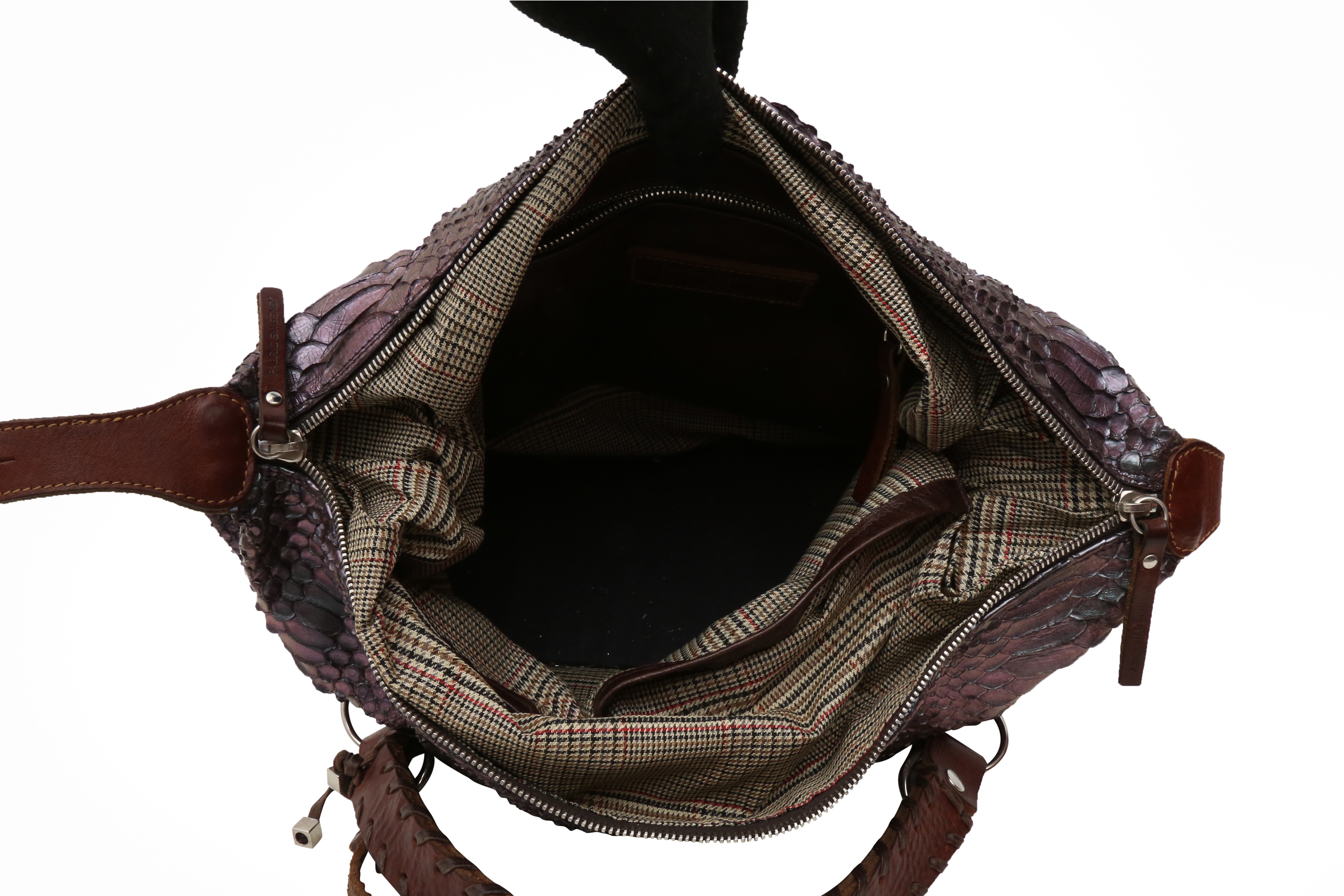 Lot 45 - Pauric Sweeney Purple Iridescent Python Tote