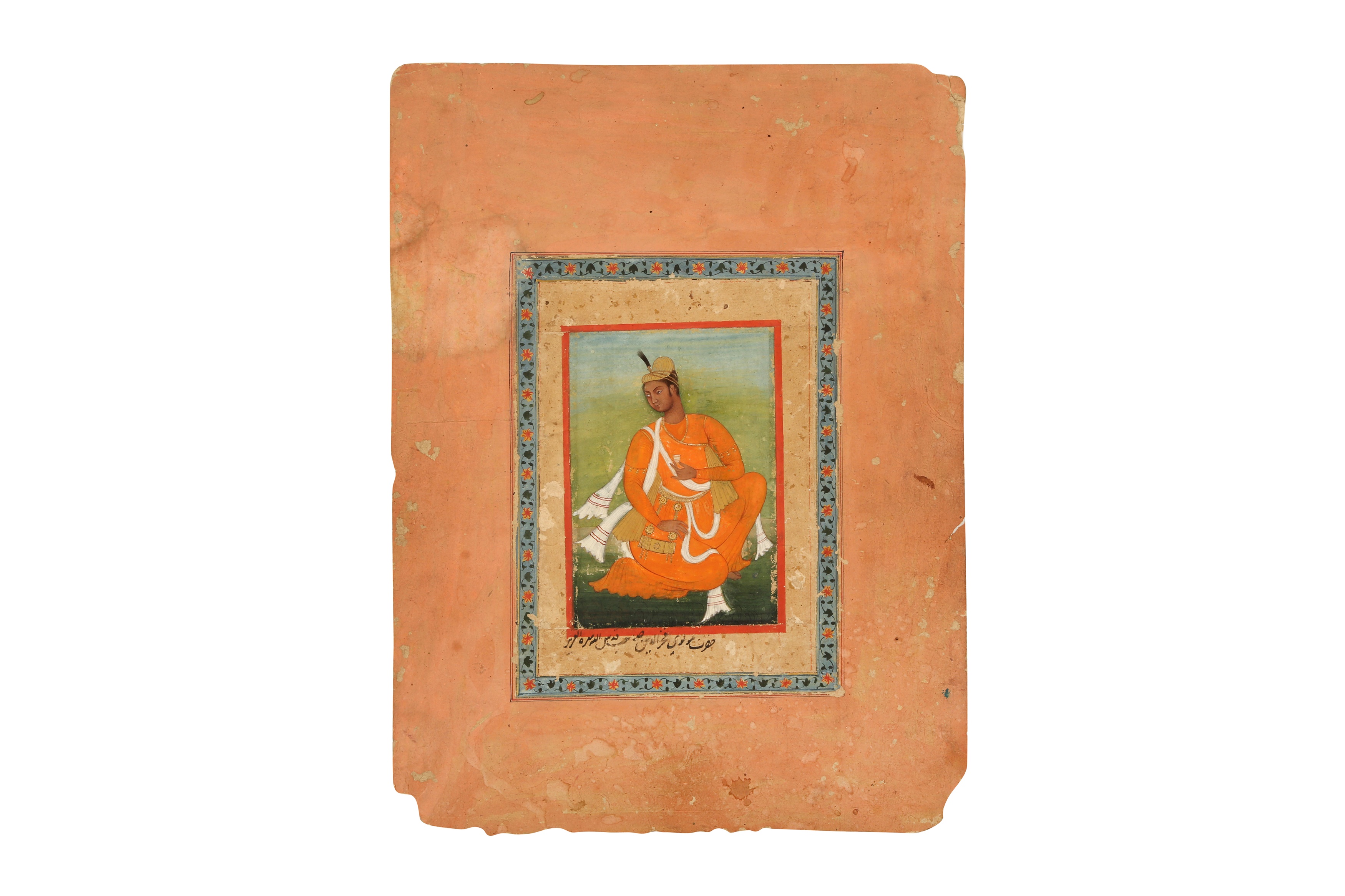 Lot 326 - A SEATED PORTRAIT OF A DECCANI PRINCE,