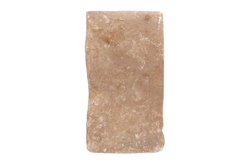 Lot 543 - A MARBLE SLAB WITH A MIHRAB NICHE