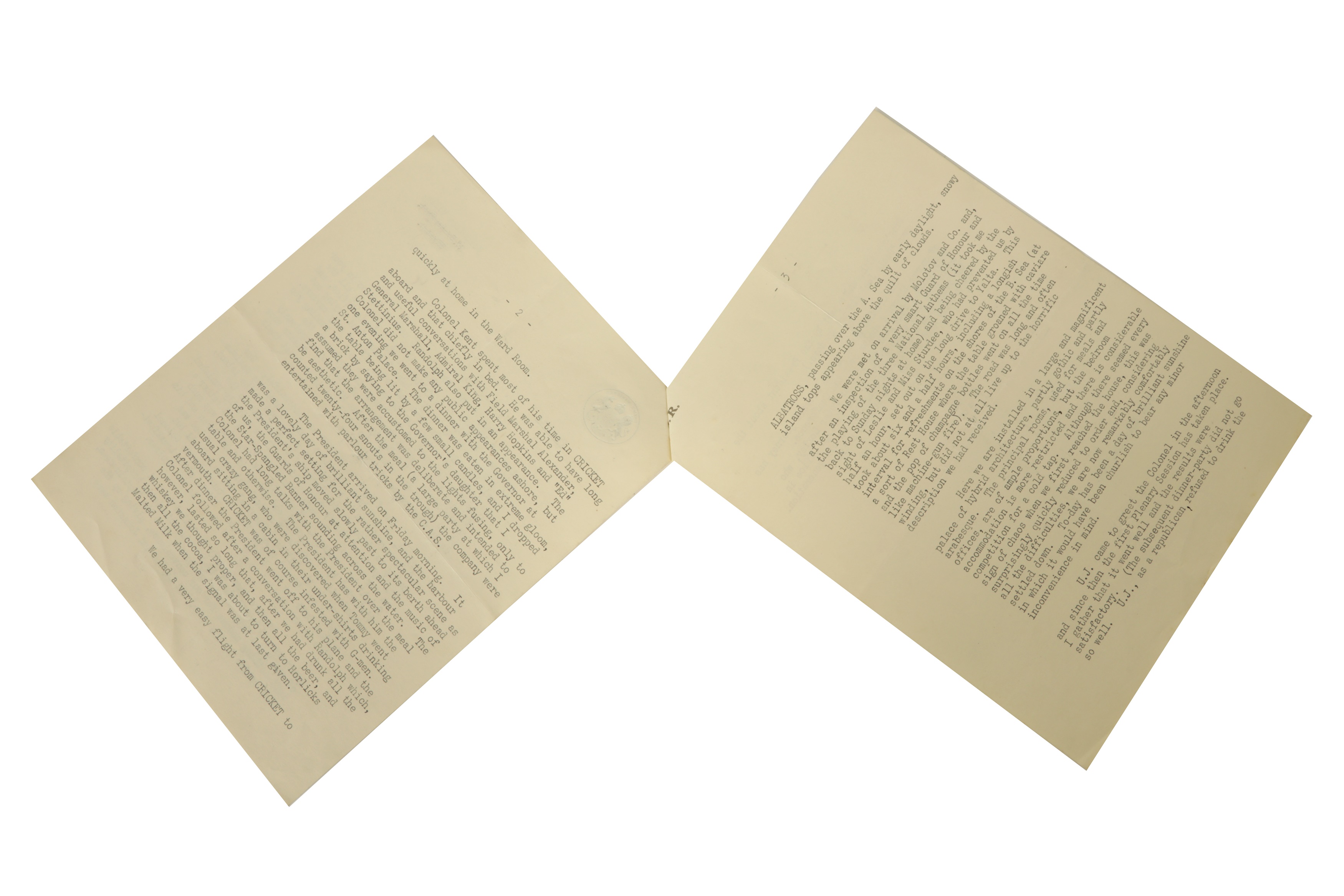 Lot 166 - [Churchill (Winston Spencer)] .- Malta and