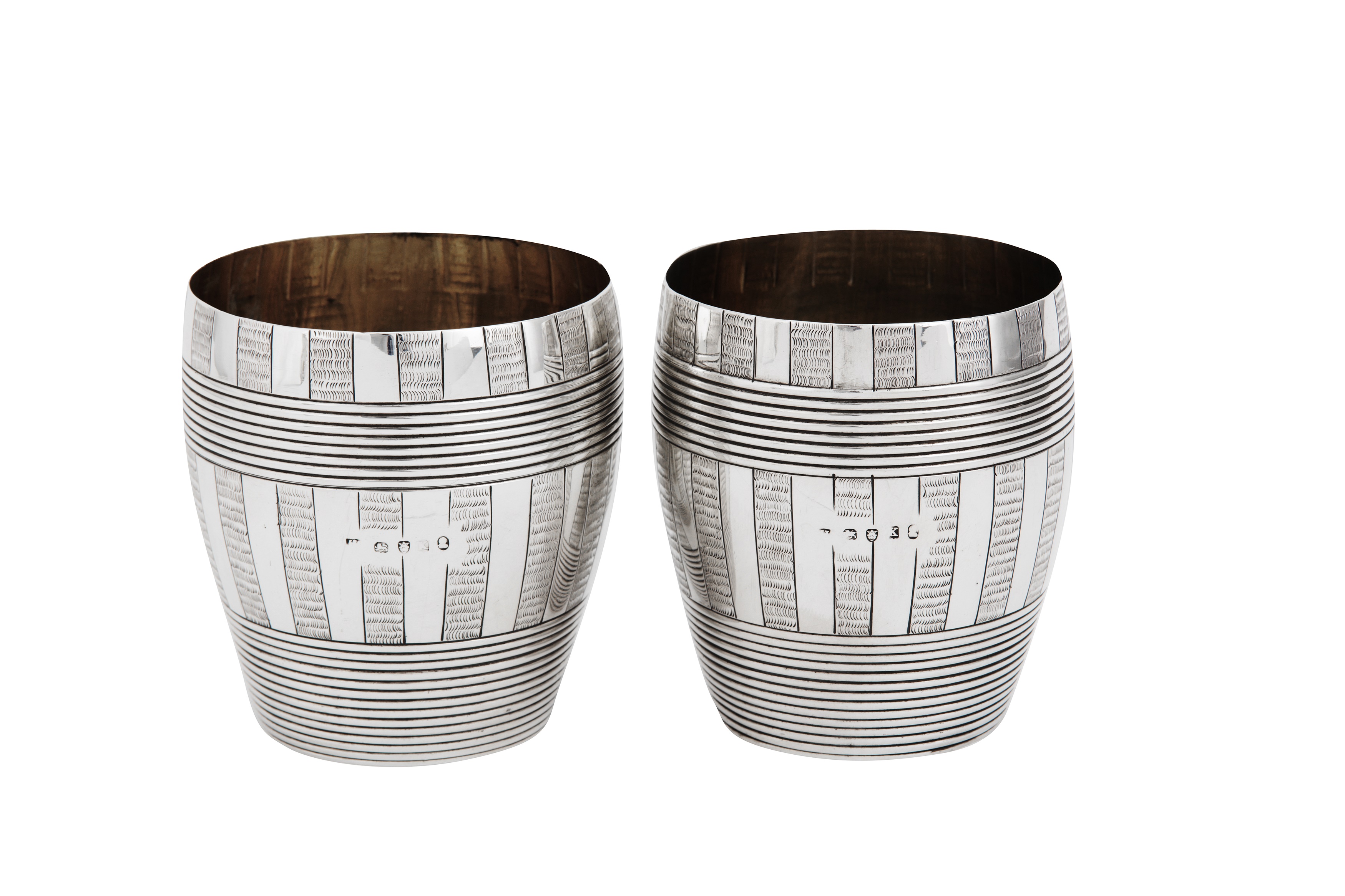 Lot 488 - A George III sterling silver double beaker