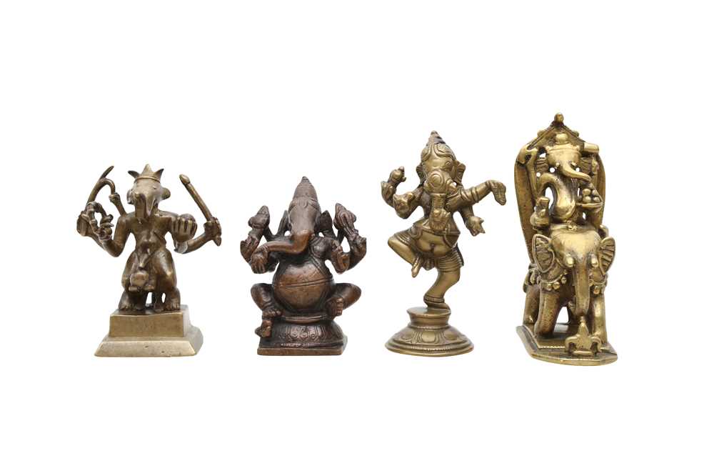 Lot 248 - FOUR DEVOTIONAL COPPER ALLOY STATUETTES OF