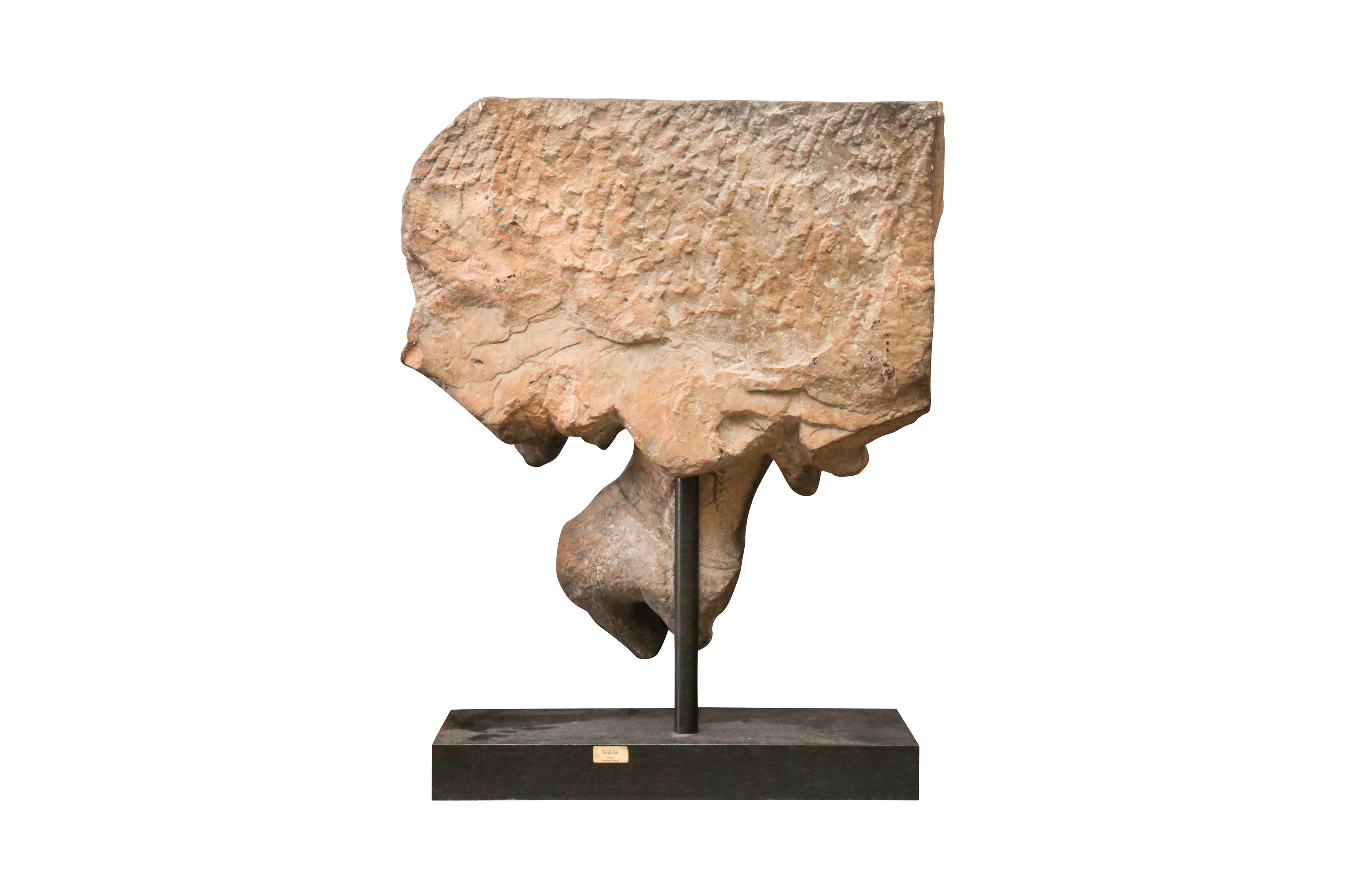 Lot 250 - A MEDIEVAL INDIAN BUFF SANDSTONE SCULPTURE