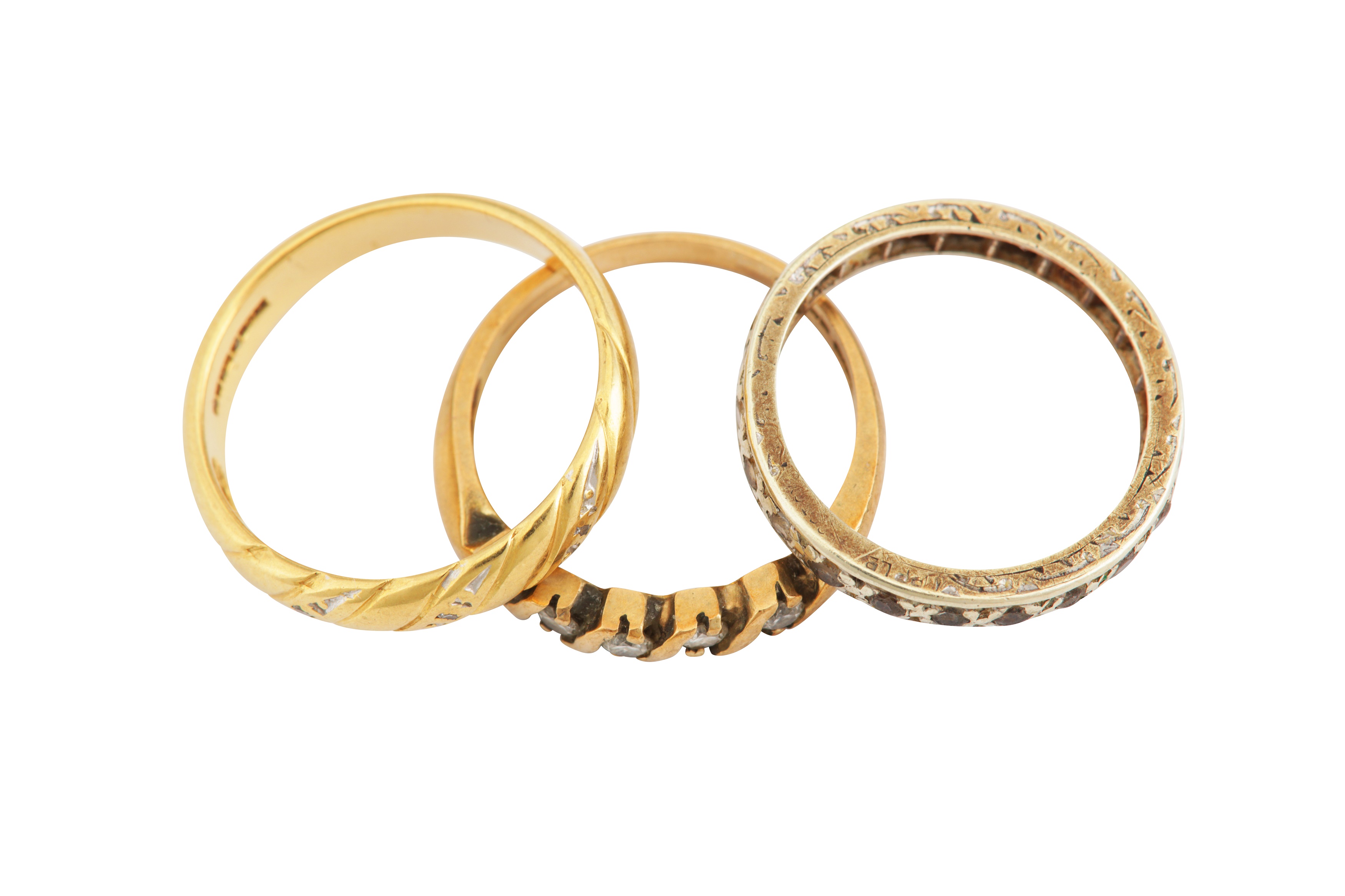 Lot 39 - THREE DIAMOND RINGS