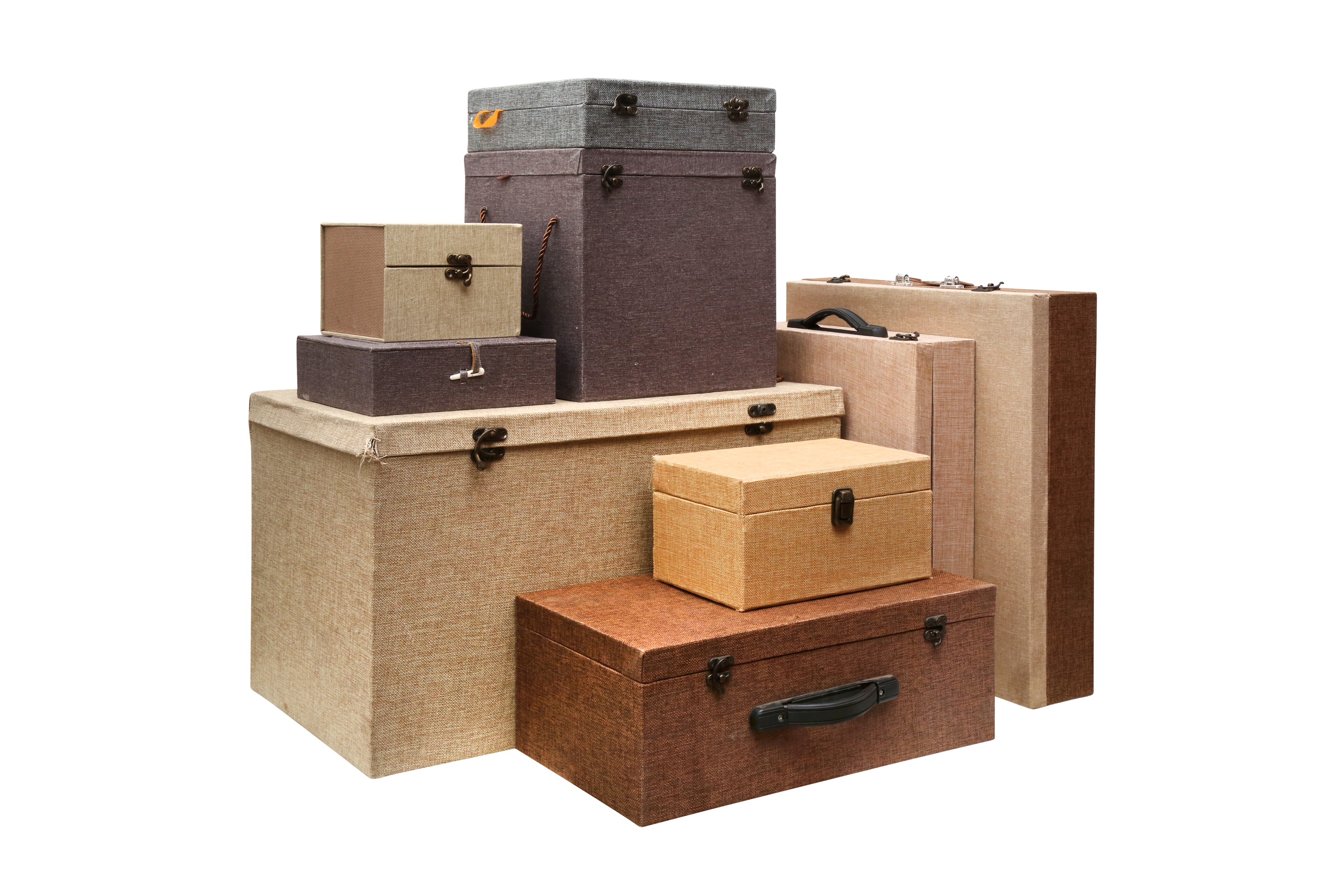 Lot 421 - A GROUP OF NINE CHINESE BOXES