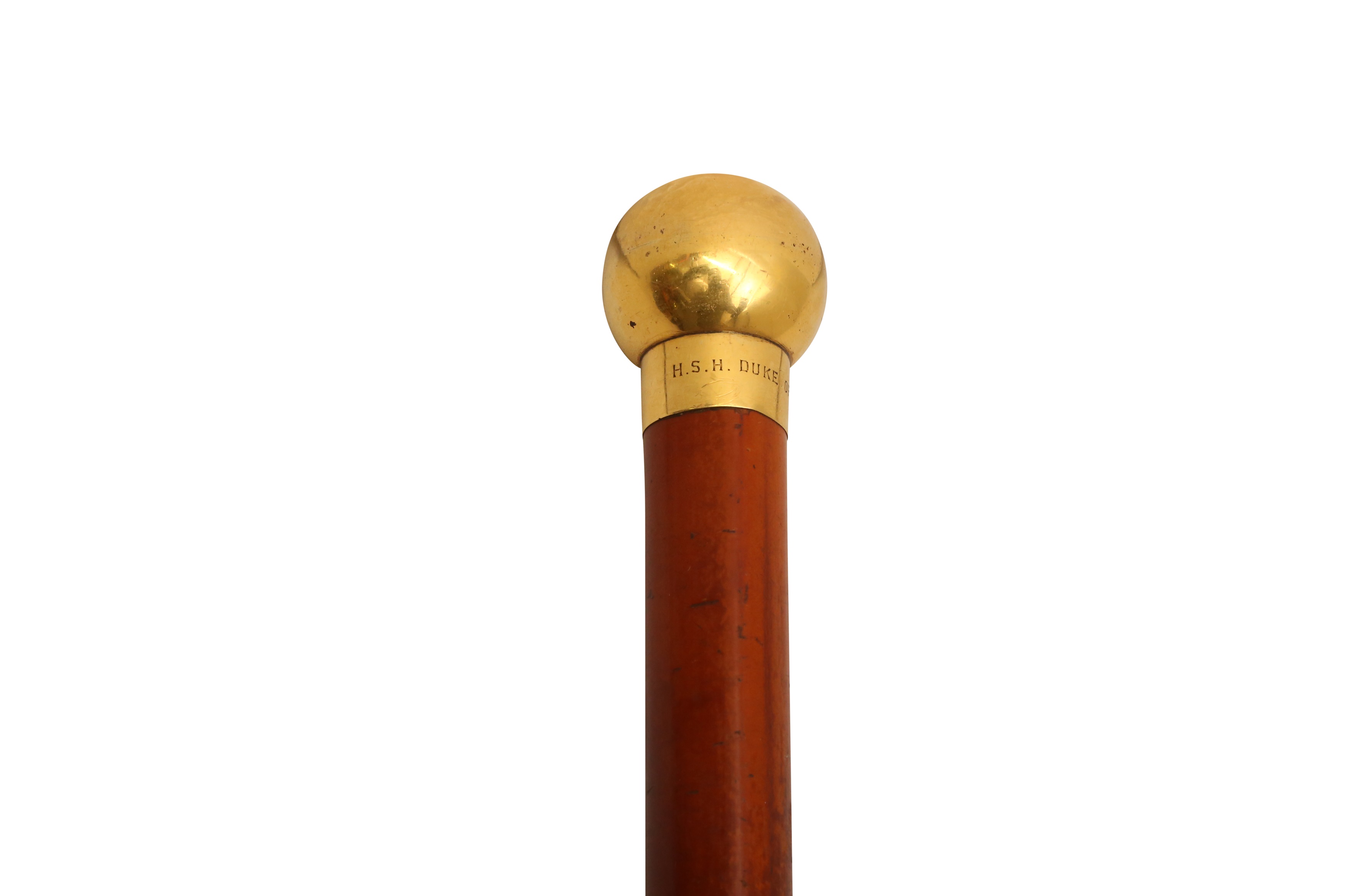Lot 319 - A VICTORIAN 18 CARAT GOLD MOUNTED WALKING