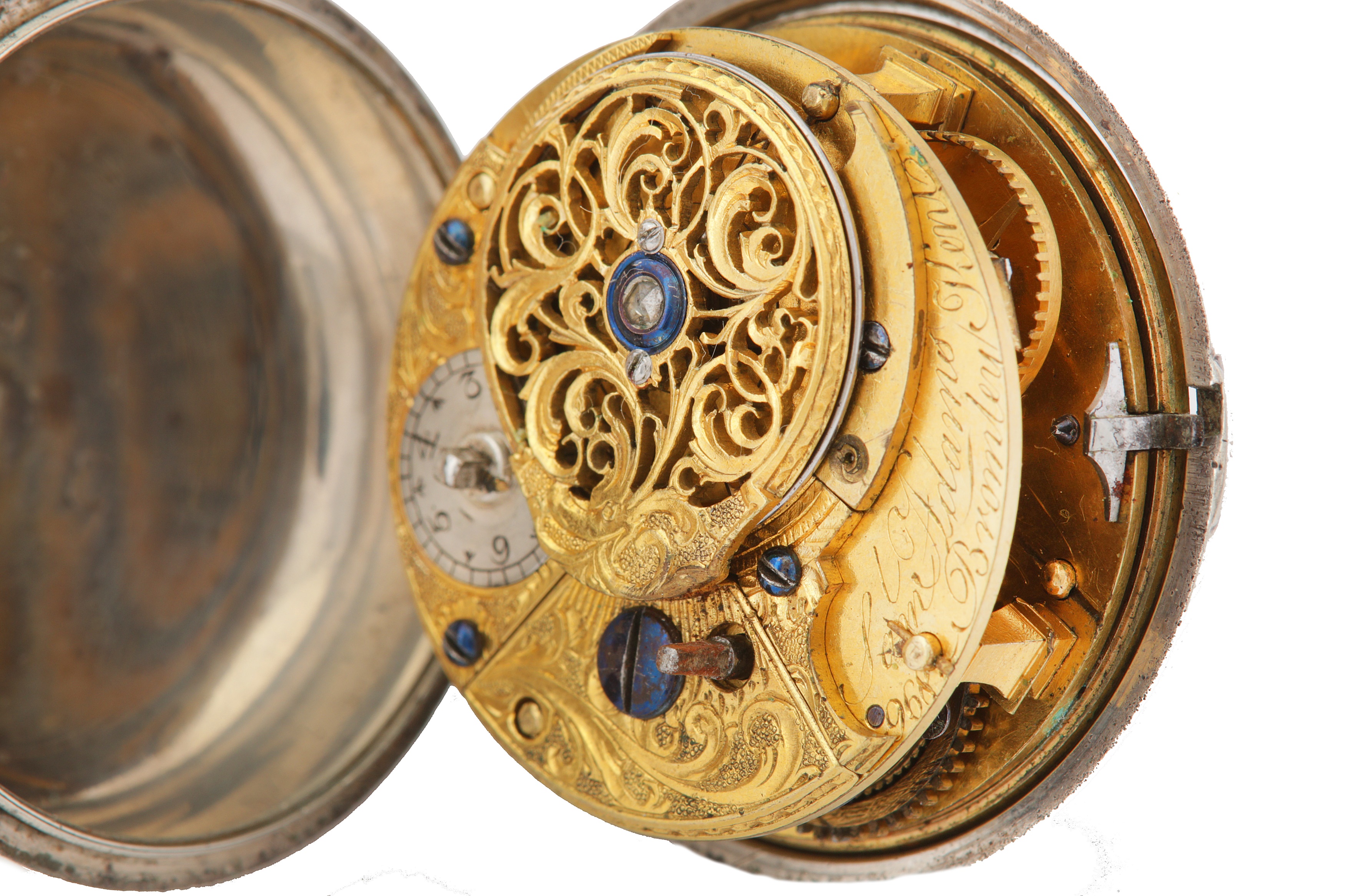 Lot 26 - POCKET WATCH, SAMUEL ADAMS, WITH EGYPTIAN